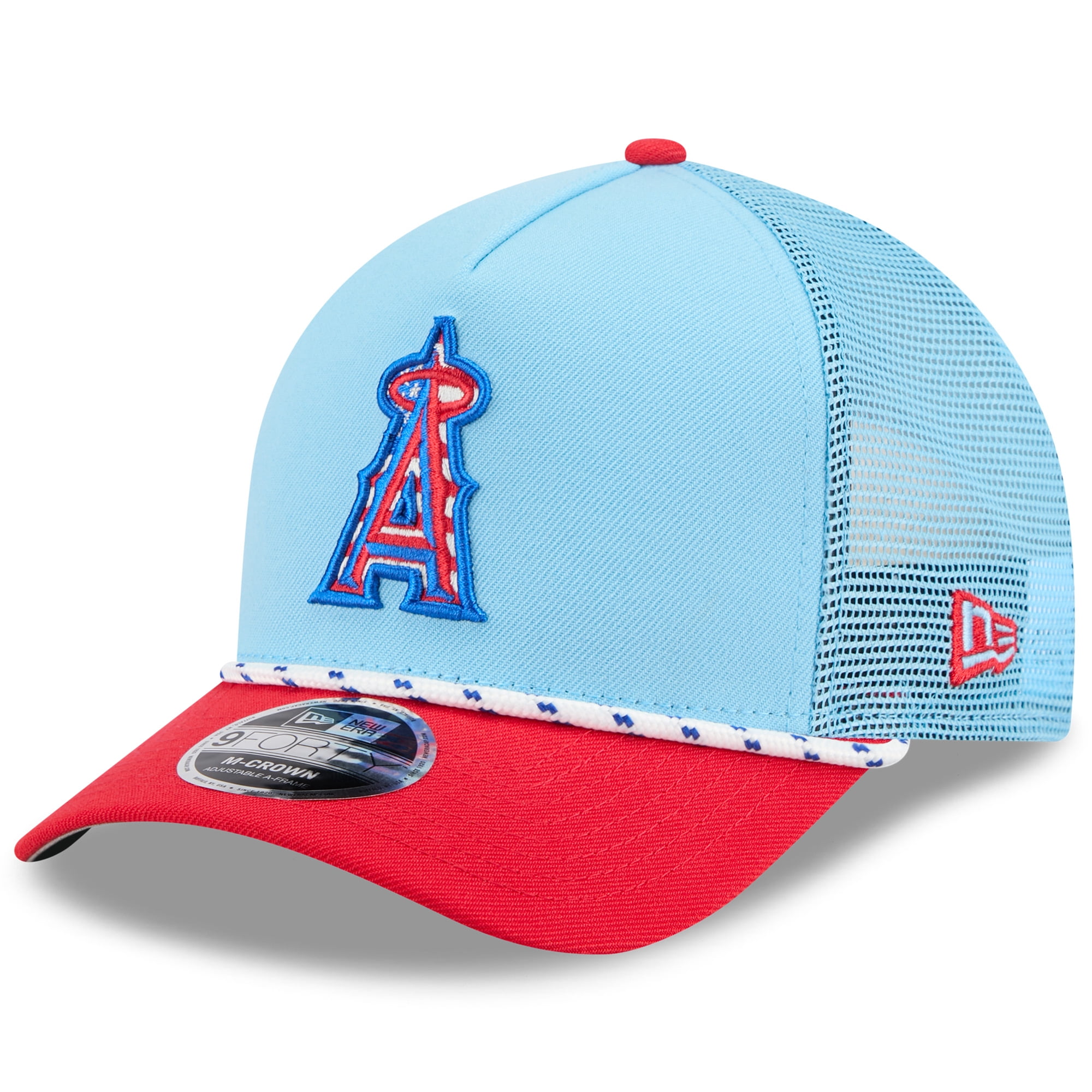 Men's New Era Light Blue/Red Los Angeles Angels 2025 Fourth of July ...