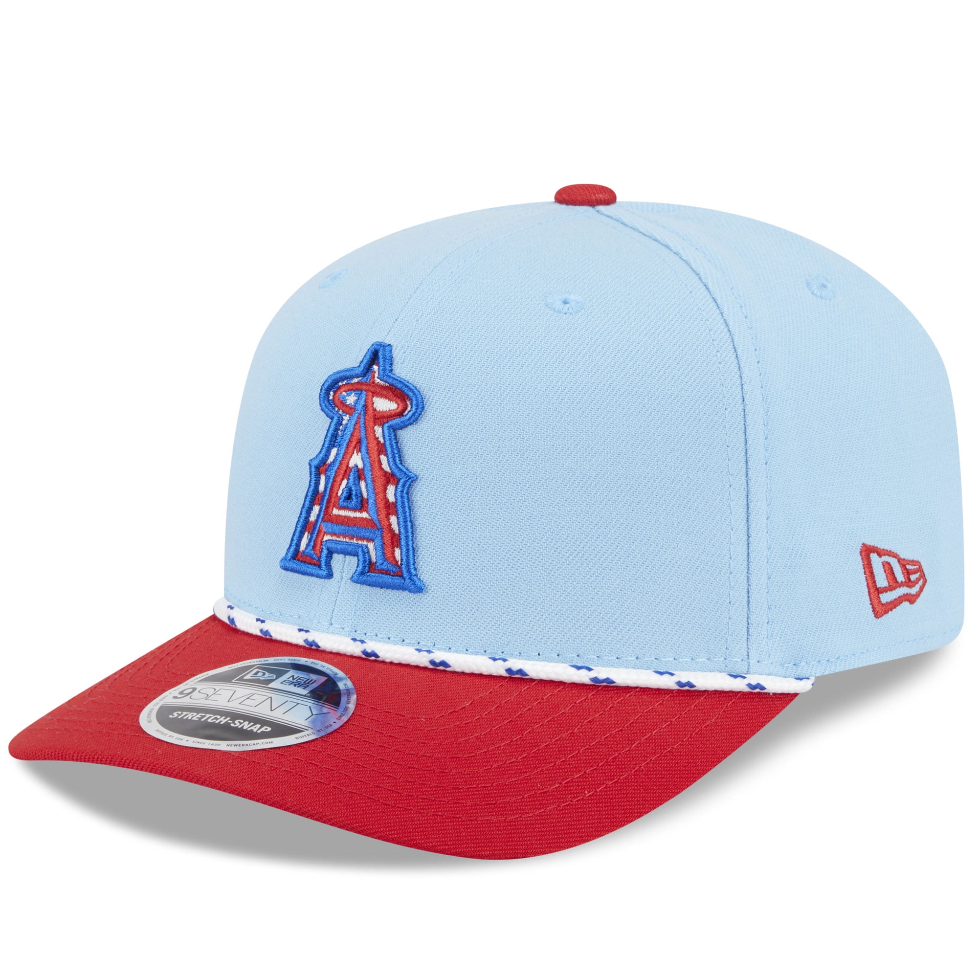 Men's New Era Light Blue/Red Los Angeles Angels 2025 Fourth of July ...