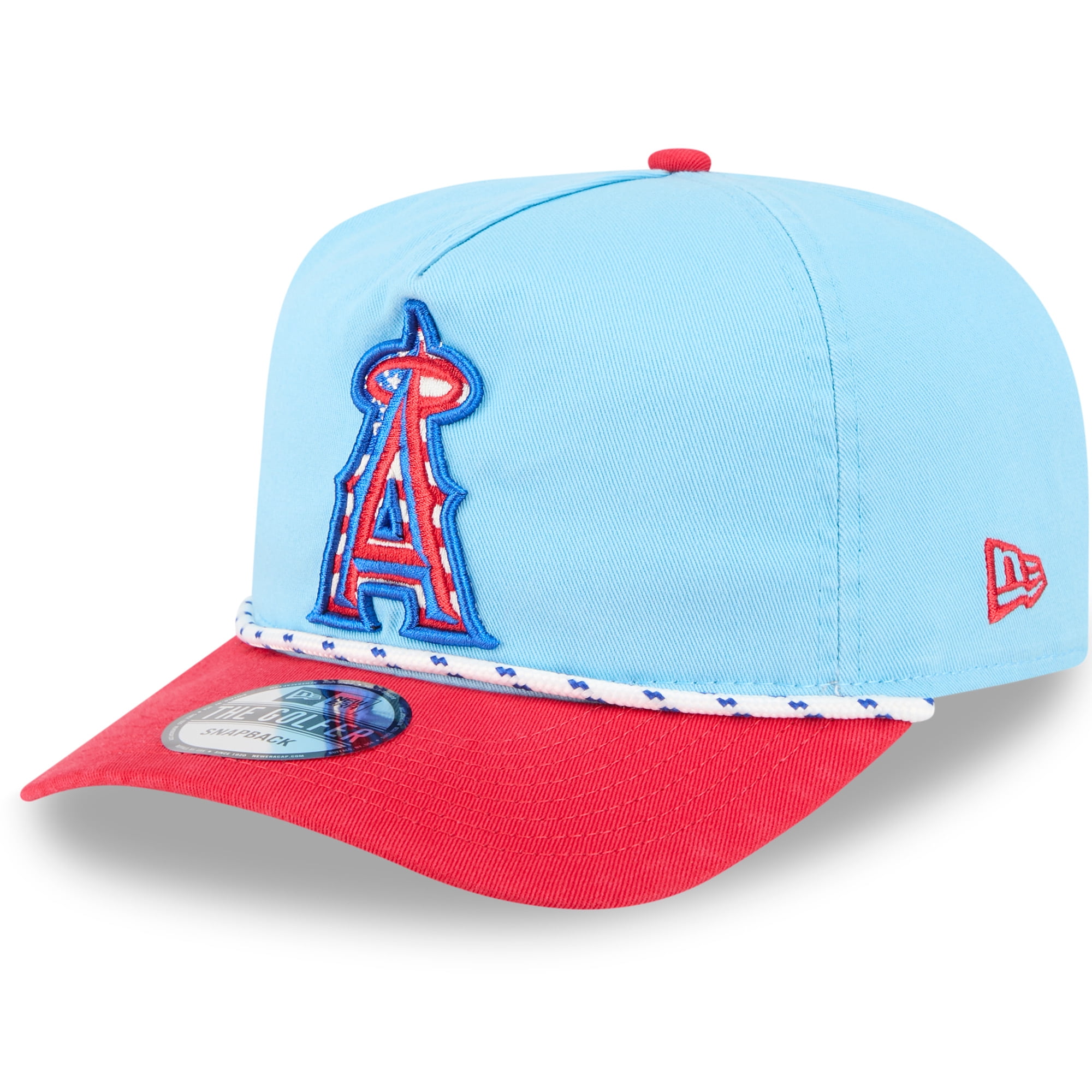 Men's New Era Light Blue/Red Los Angeles Angels 2025 Fourth of July ...