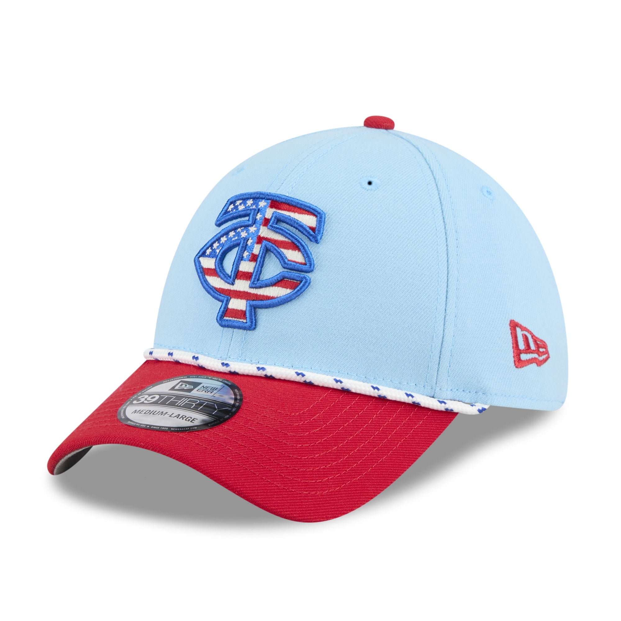 Men's New Era Light Blue/Red Minnesota Twins 2025 Fourth of July ...