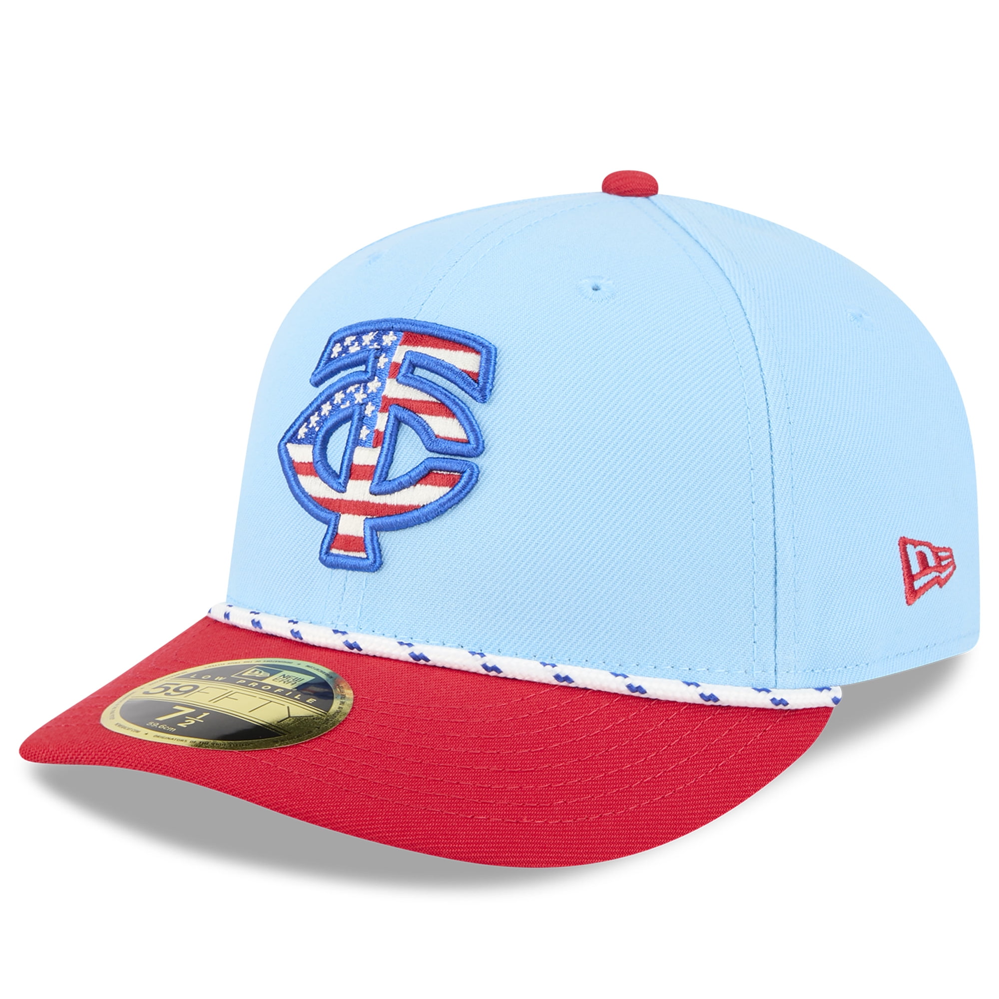 Men's New Era Light Blue/Red Minnesota Twins 2025 Fourth of July Low ...