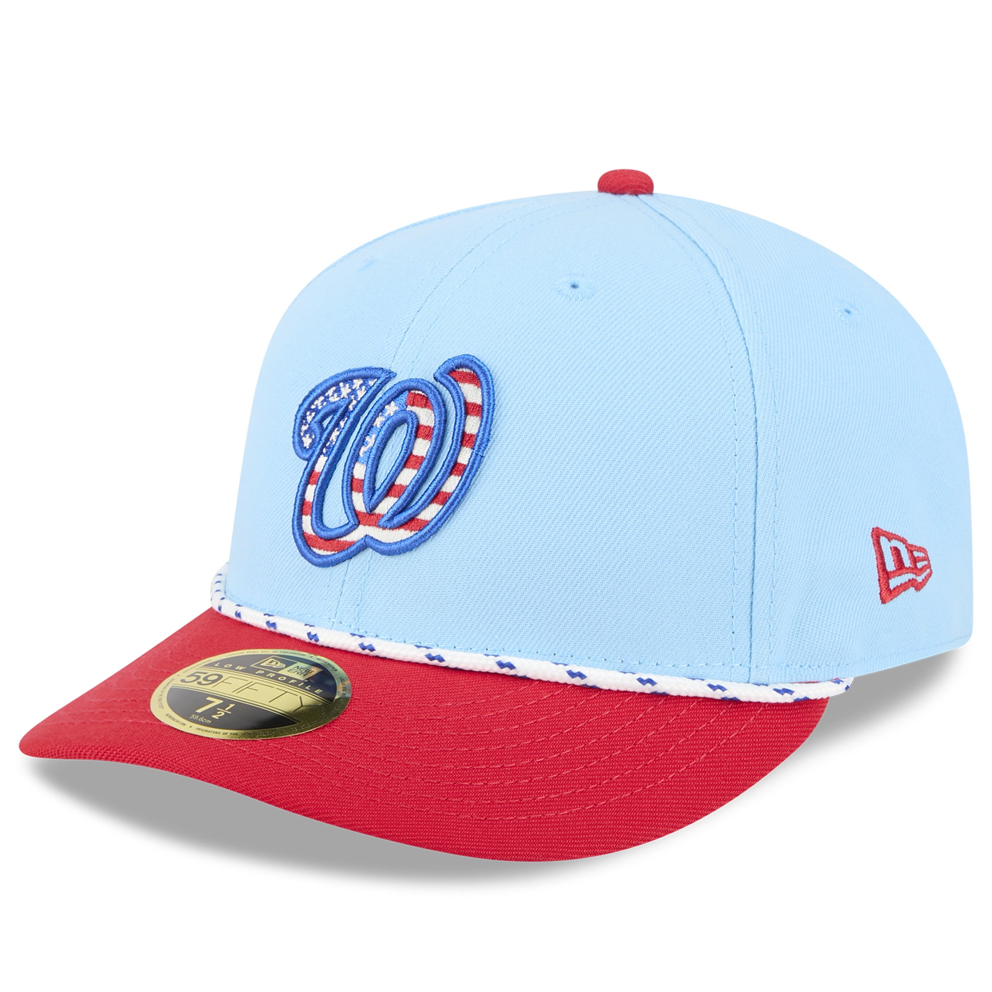 Men's New Era Light Blue/Red Washington Nationals 2025 Fourth of July ...