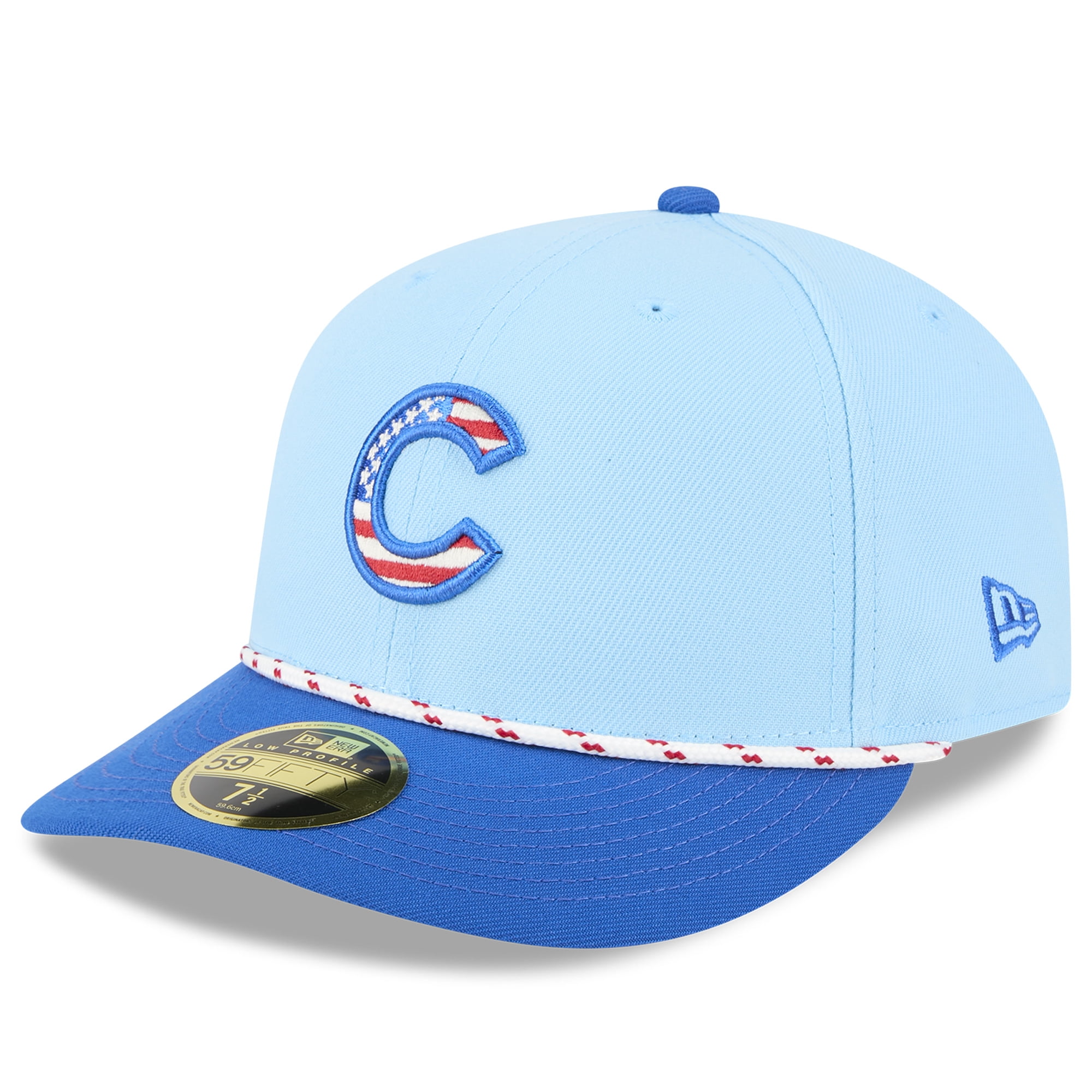 Men's New Era Light Blue/Royal Chicago Cubs 2025 Fourth of July Low ...