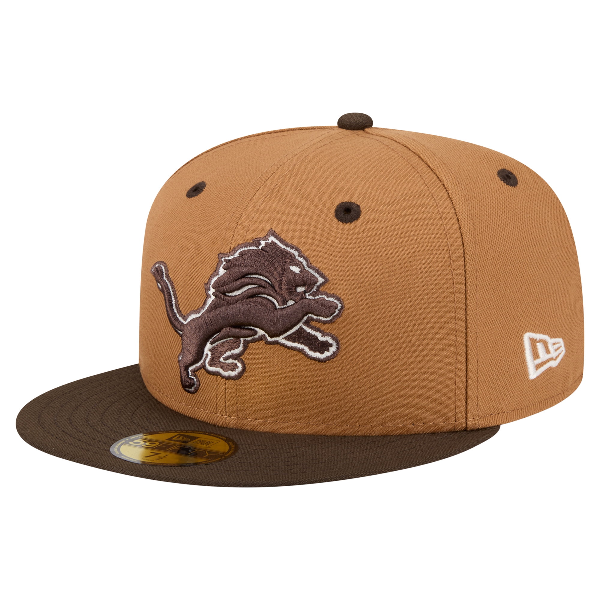 Men's New Era Light Brown/Dark Brown Detroit Lions Two-Tone Walnut ...