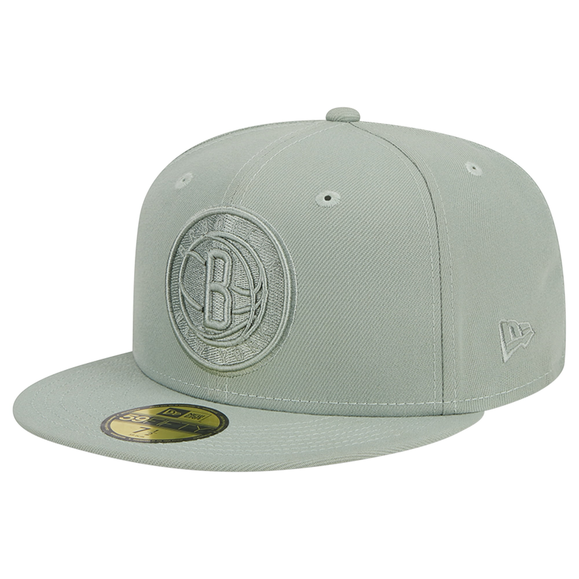 Men's New Era Light Green Brooklyn Nets Sage Color Pack 59FIFTY Fitted ...