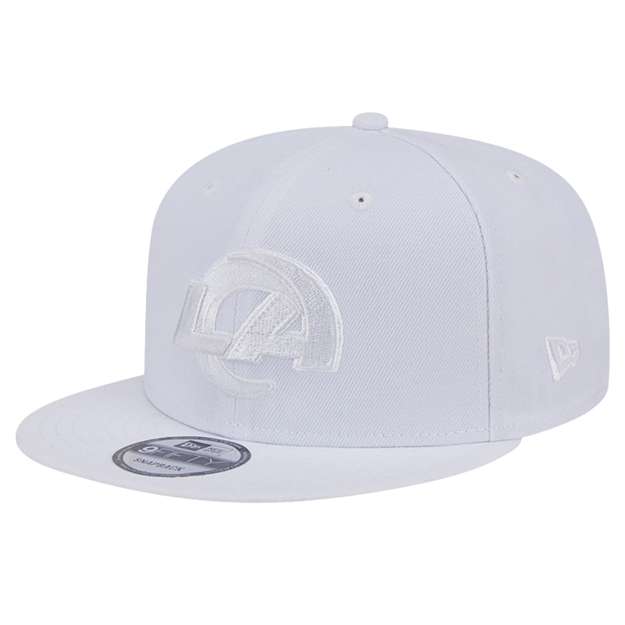 Men's New Era Los Angeles Rams Main White on White 9FIFTY Snapback Hat ...