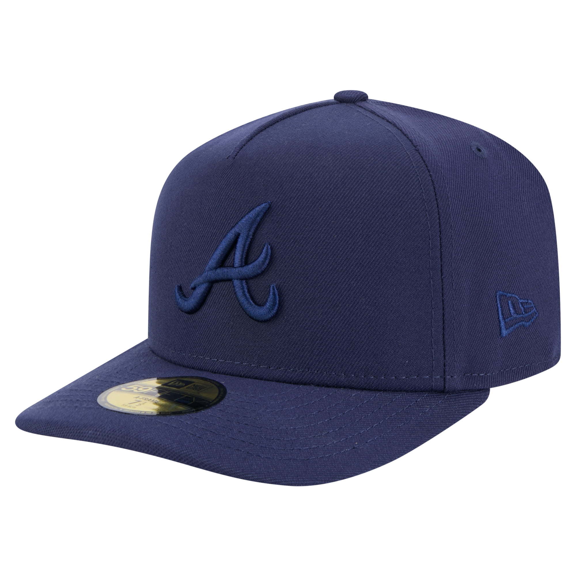 Men's New Era Navy Atlanta Braves Color Pack A-Frame 59FIFTY Fitted Hat ...