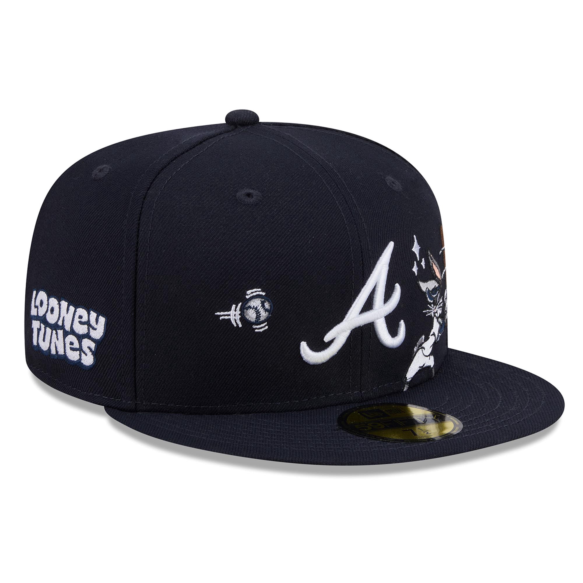 Men's New Era Navy Atlanta Braves Looney Tunes Bugs Bunny 59FIFTY ...