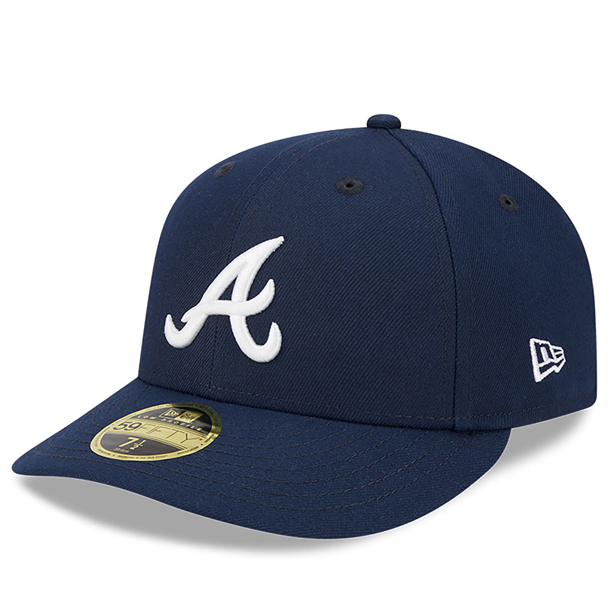 Men's New Era Navy Atlanta Braves Oceanside Low Profile 59FIFTY Fitted ...