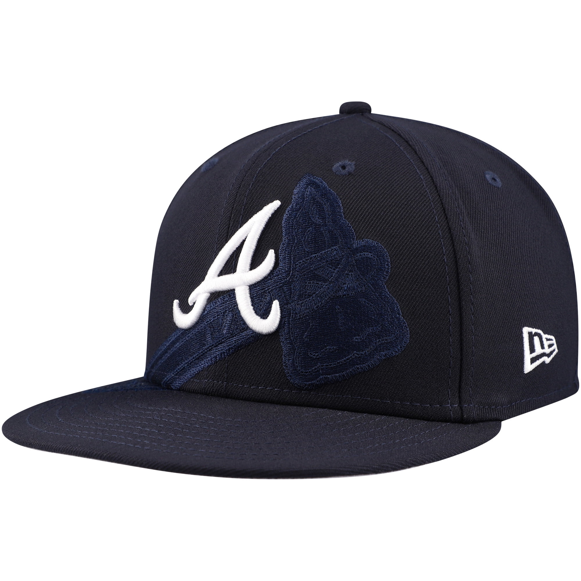 Men's New Era Navy Atlanta Braves Shadow Logo 59FIFTY Fitted Hat ...