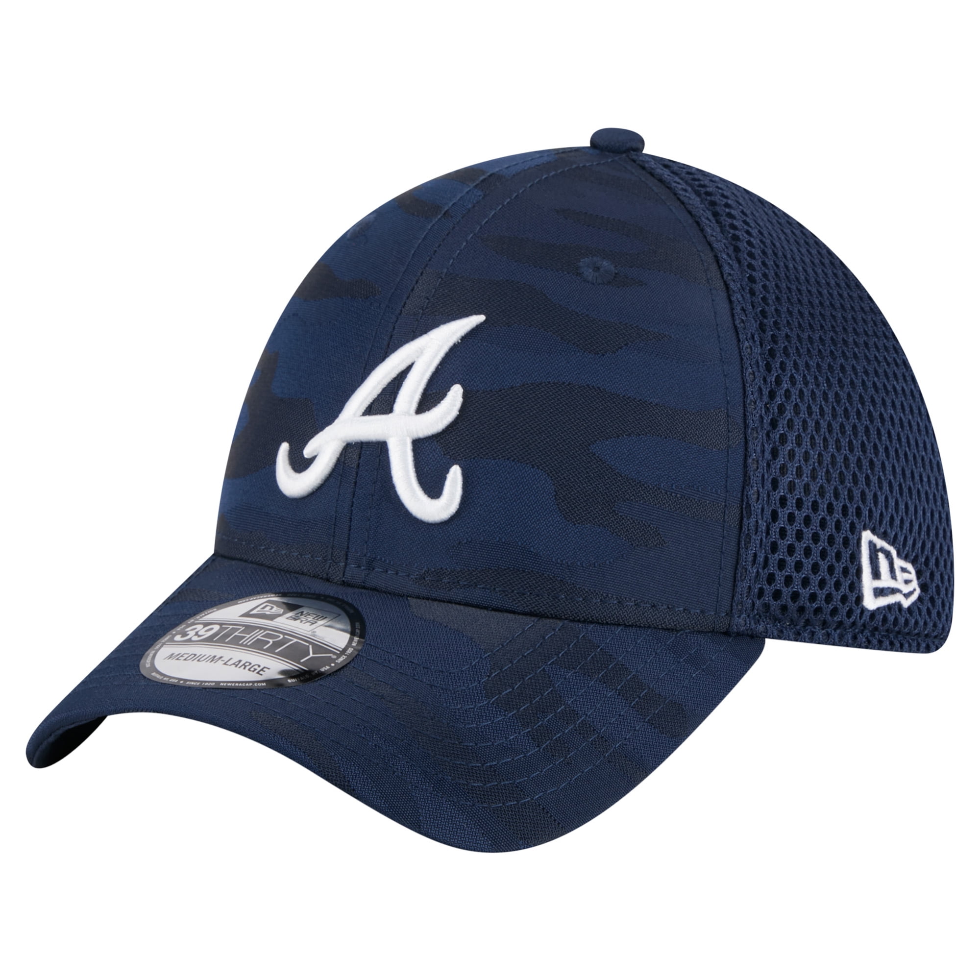 Men's New Era Navy Atlanta Braves Subtle Camo 39THIRTY Flex Hat ...