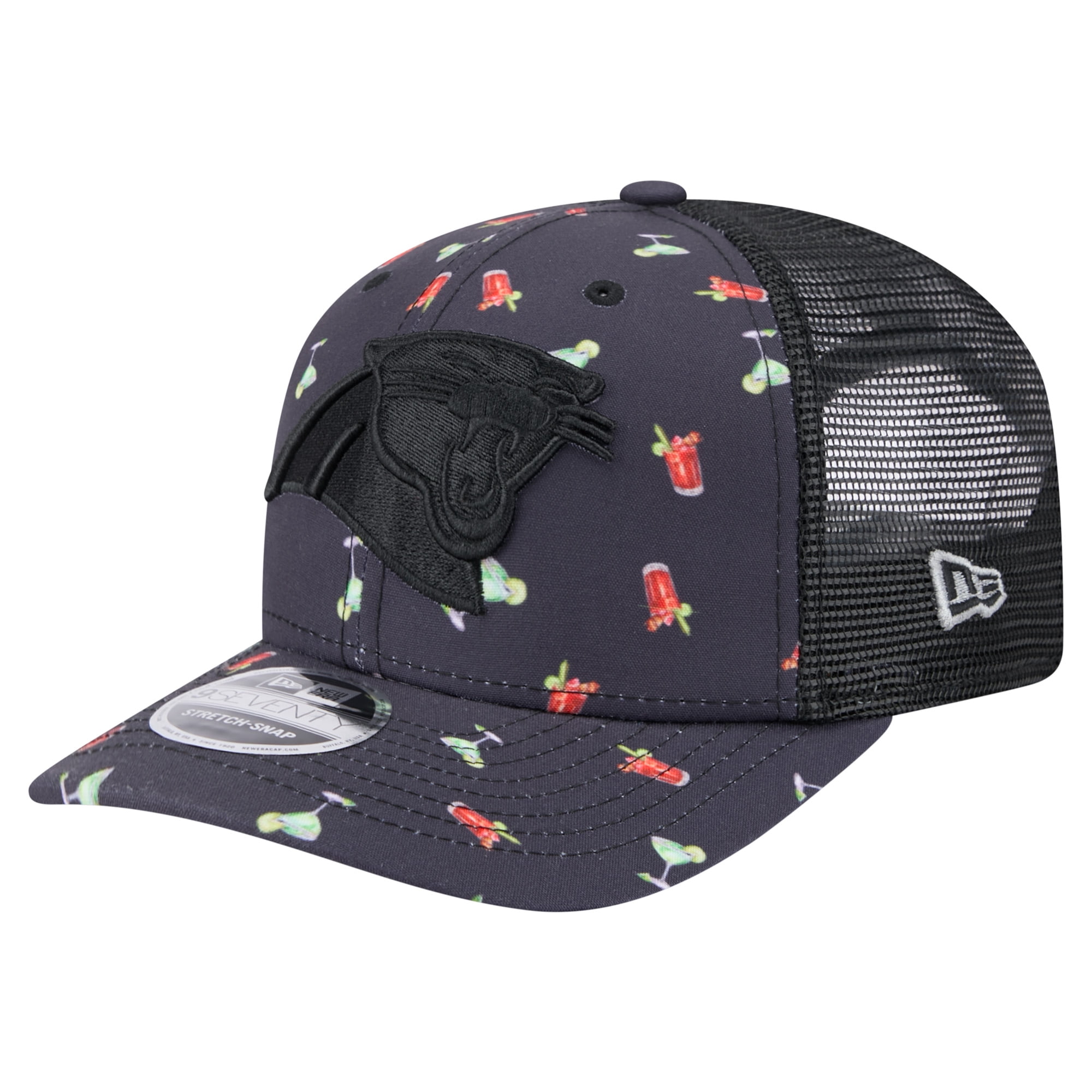 Men's-New Era Navy/Black Carolina Panthers Adventure Drinks Pattern ...