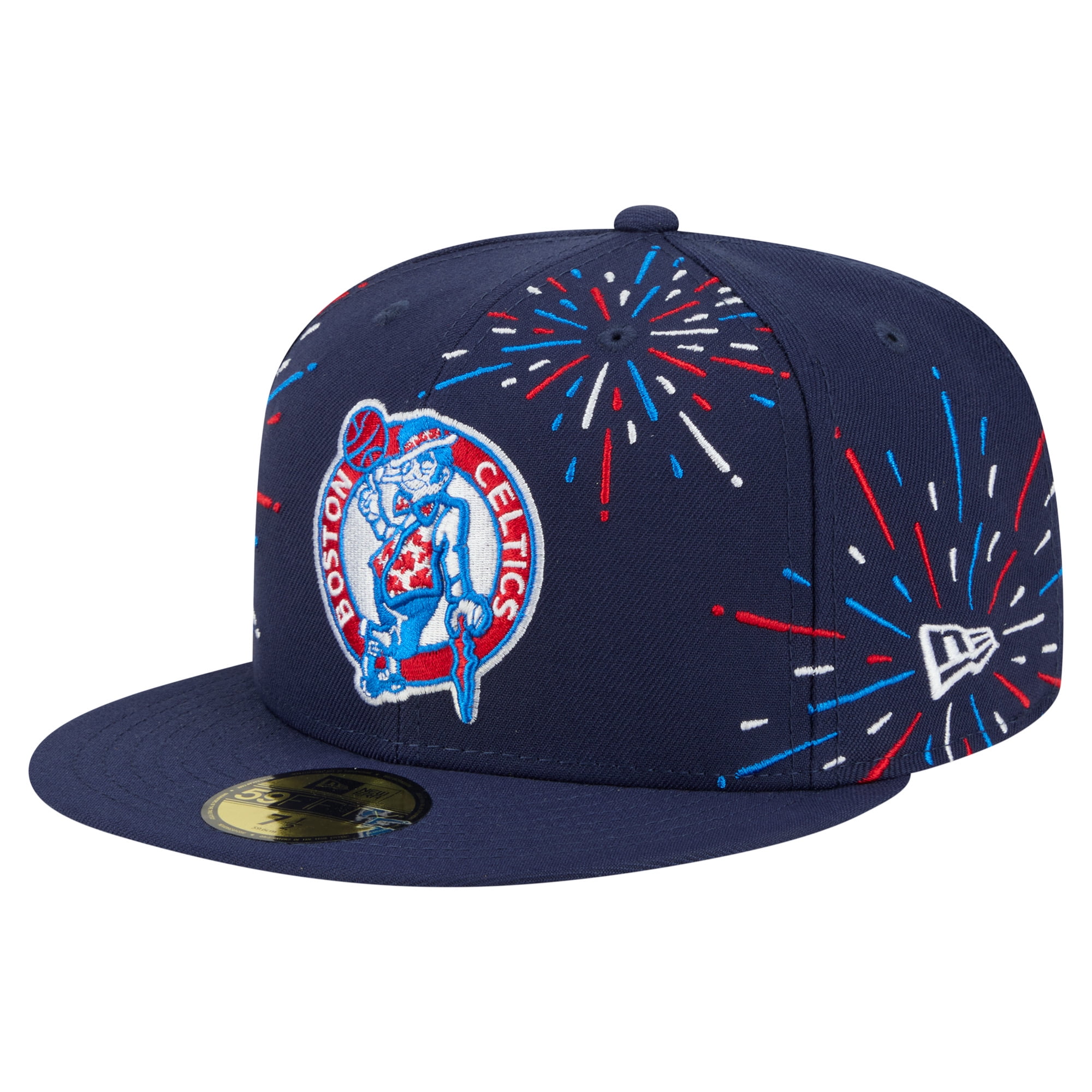 Men's-New Era Navy Boston Celtics Americana Fireworks 59FIFTY Fitted ...