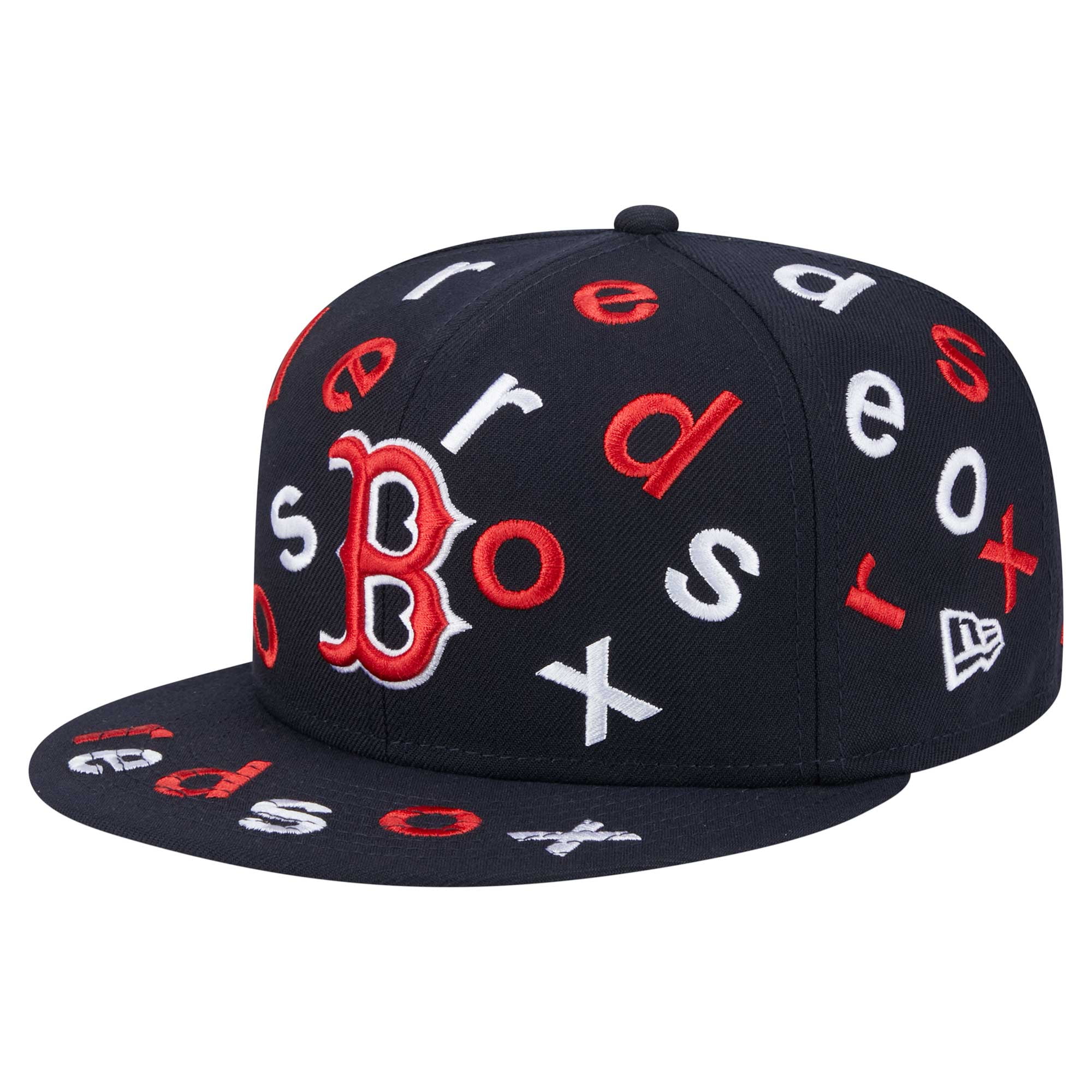 Men's New Era Navy Boston Red Sox Team Confetti 59FIFTY Fitted Hat ...
