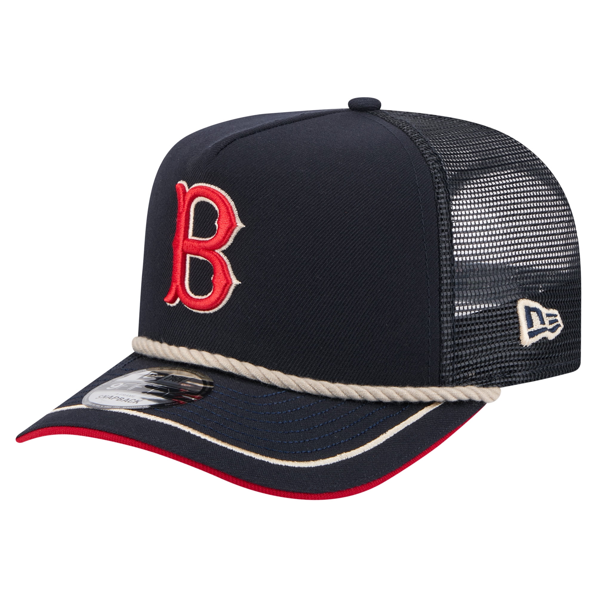 Men's New Era Navy Boston Red Sox Vintage Rope Trucker A-Frame 9FIFTY ...