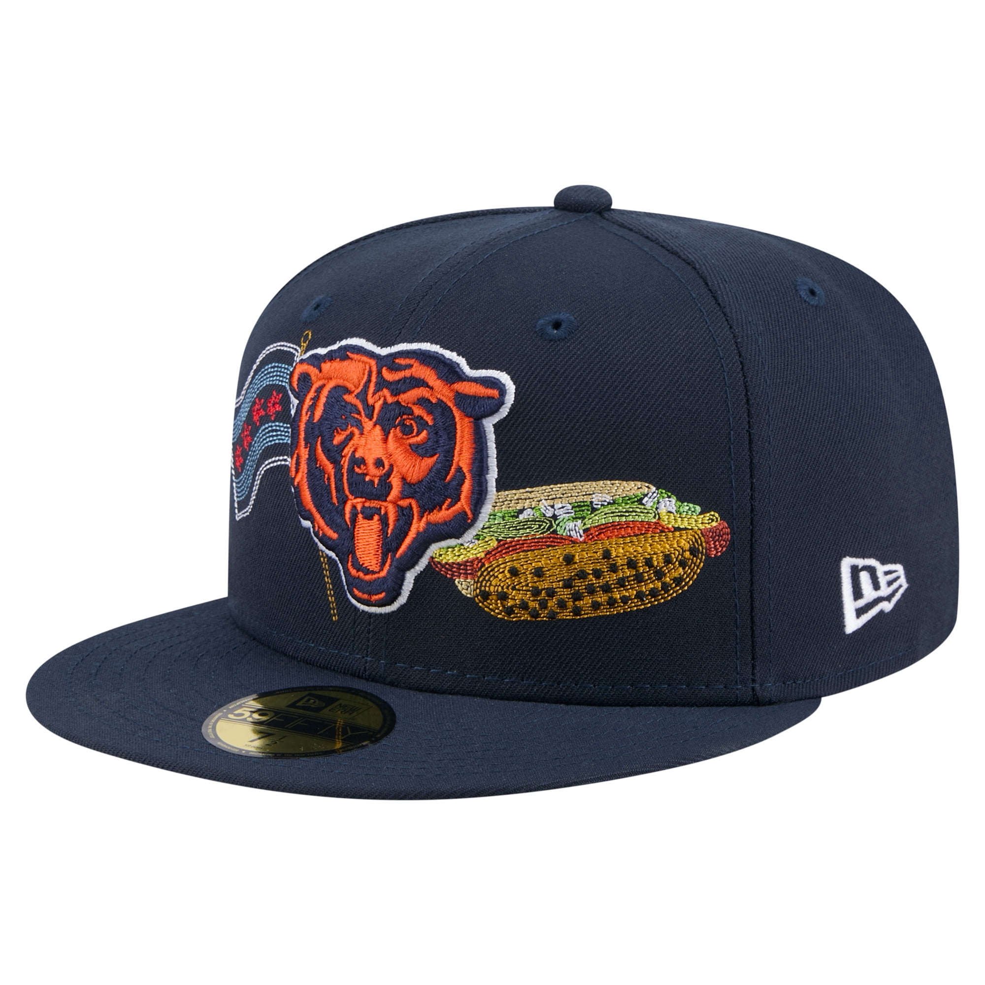 Men's New Era Navy Chicago Bears State Stitch 59FIFTY Fitted Hat ...