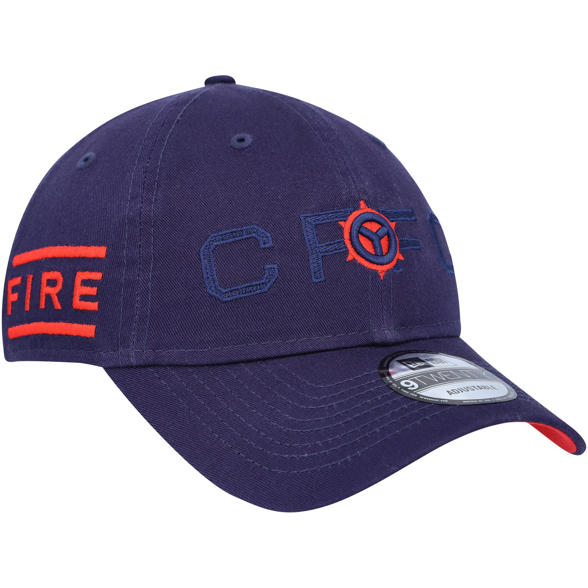 Men's New Era Navy Chicago Fire Kick Off 9TWENTY Adjustable Hat ...