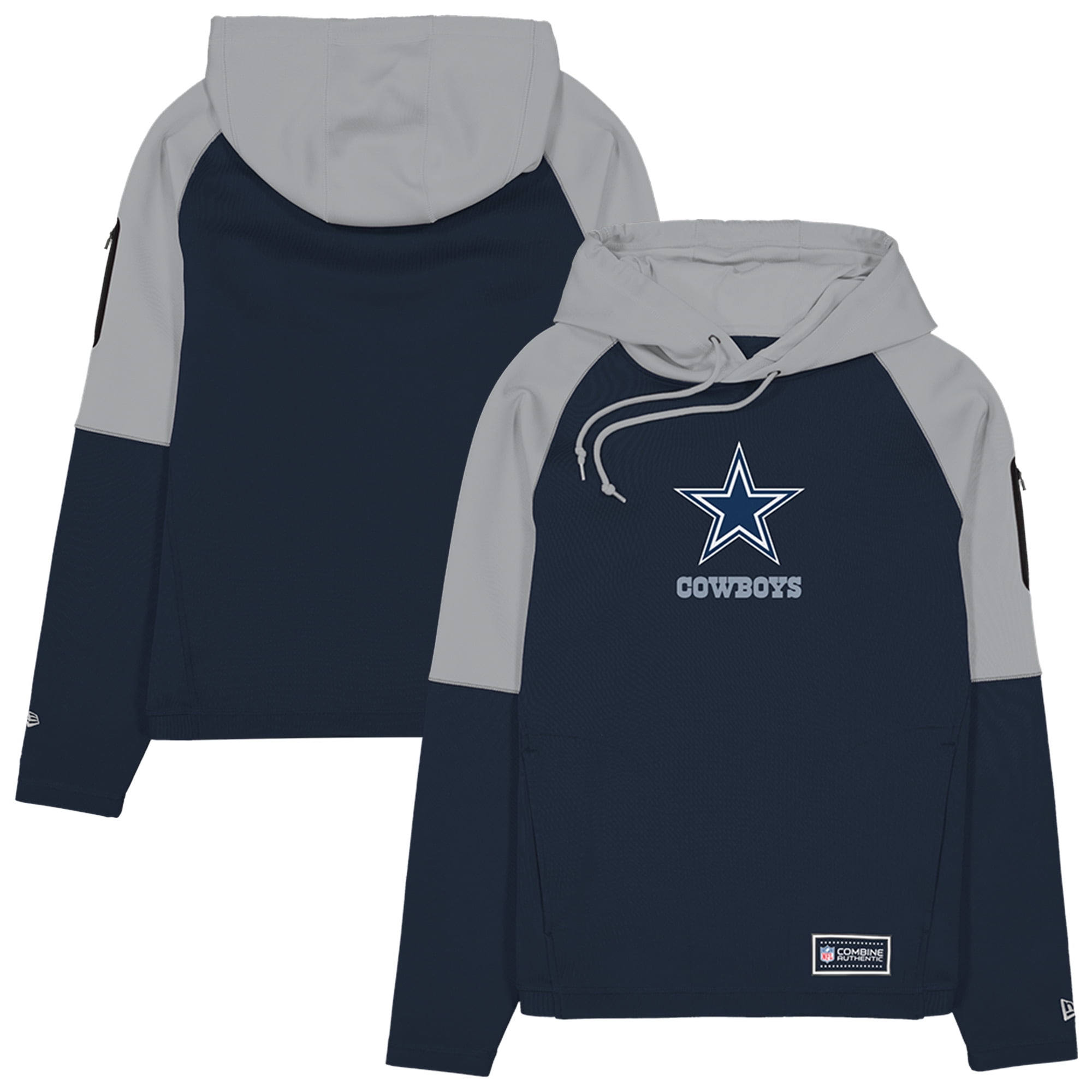 Men's New Era Navy Dallas Cowboys Combine Authentic Color Block Raglan ...