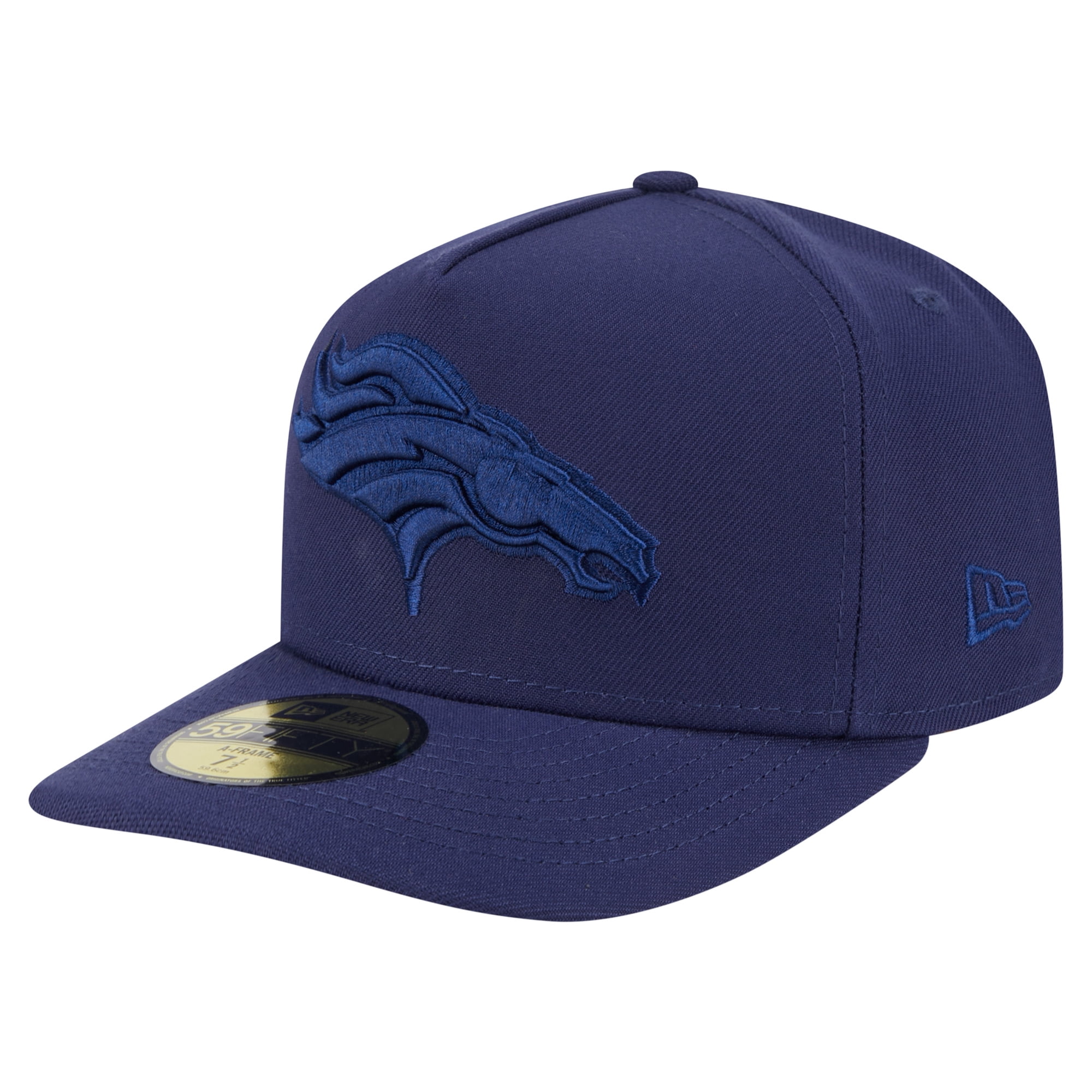 Men's New Era Navy Denver Broncos Color Pack A-Frame 59FIFTY Fitted Hat ...