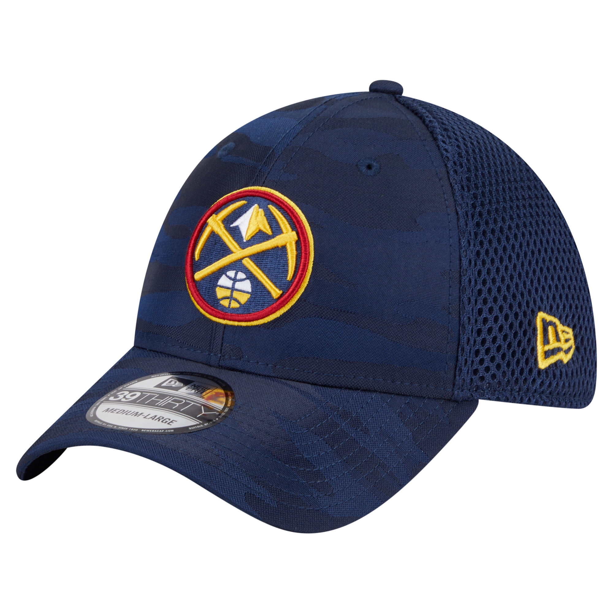 Men's-New Era Navy Denver Nuggets Subtle Camo 39THIRTY Flex Hat ...