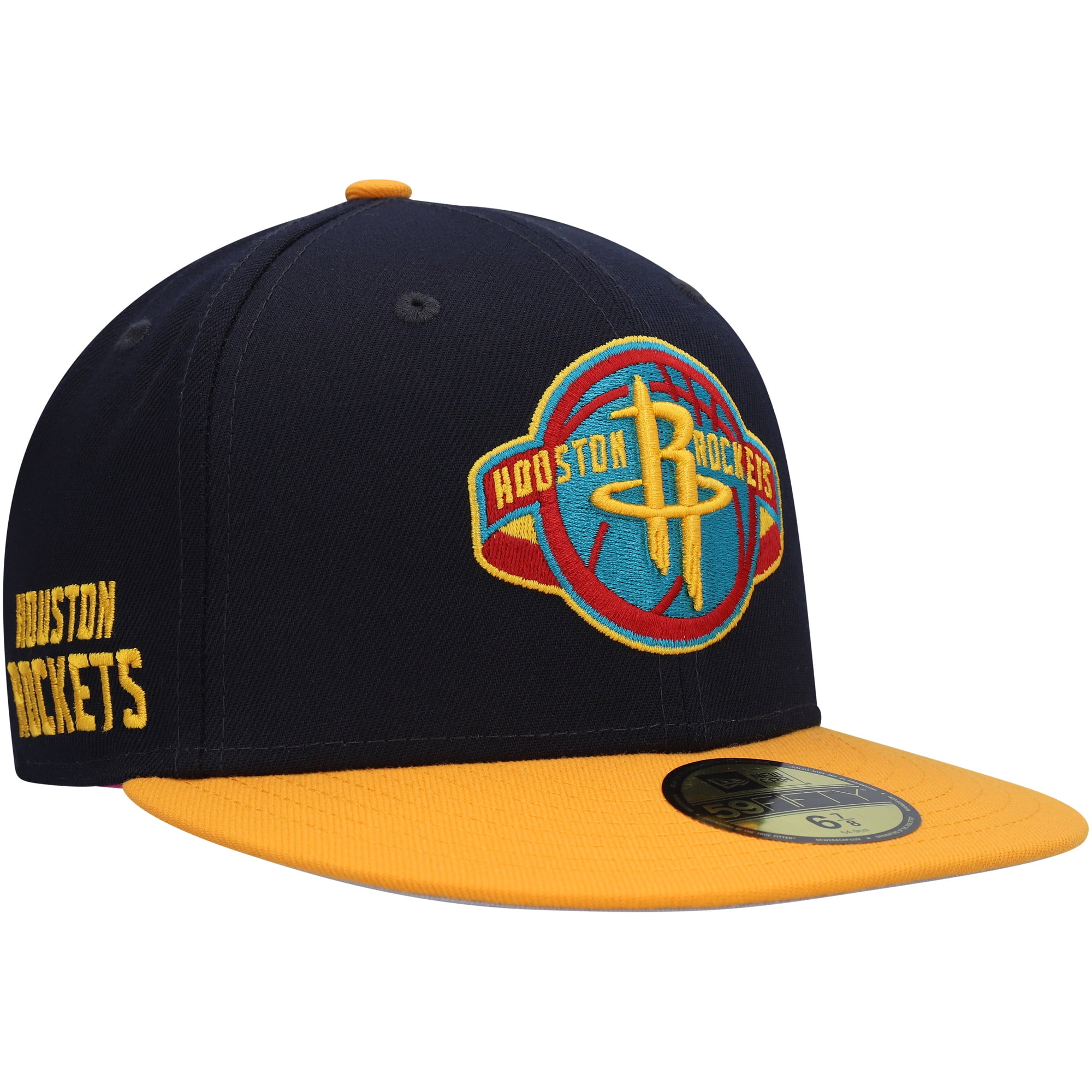 Men's New Era Navy/Gold Houston Rockets Midnight 59FIFTY Fitted Hat ...