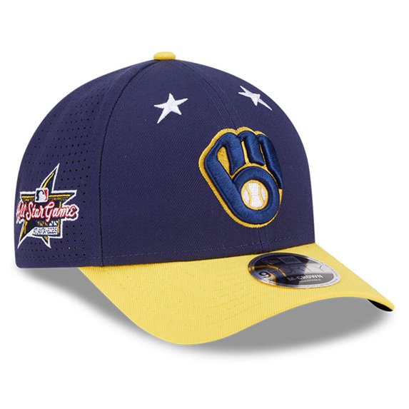 Men's New Era Navy/Gold Milwaukee Brewers 2025 MLB All-Star Game 9FORTY ...