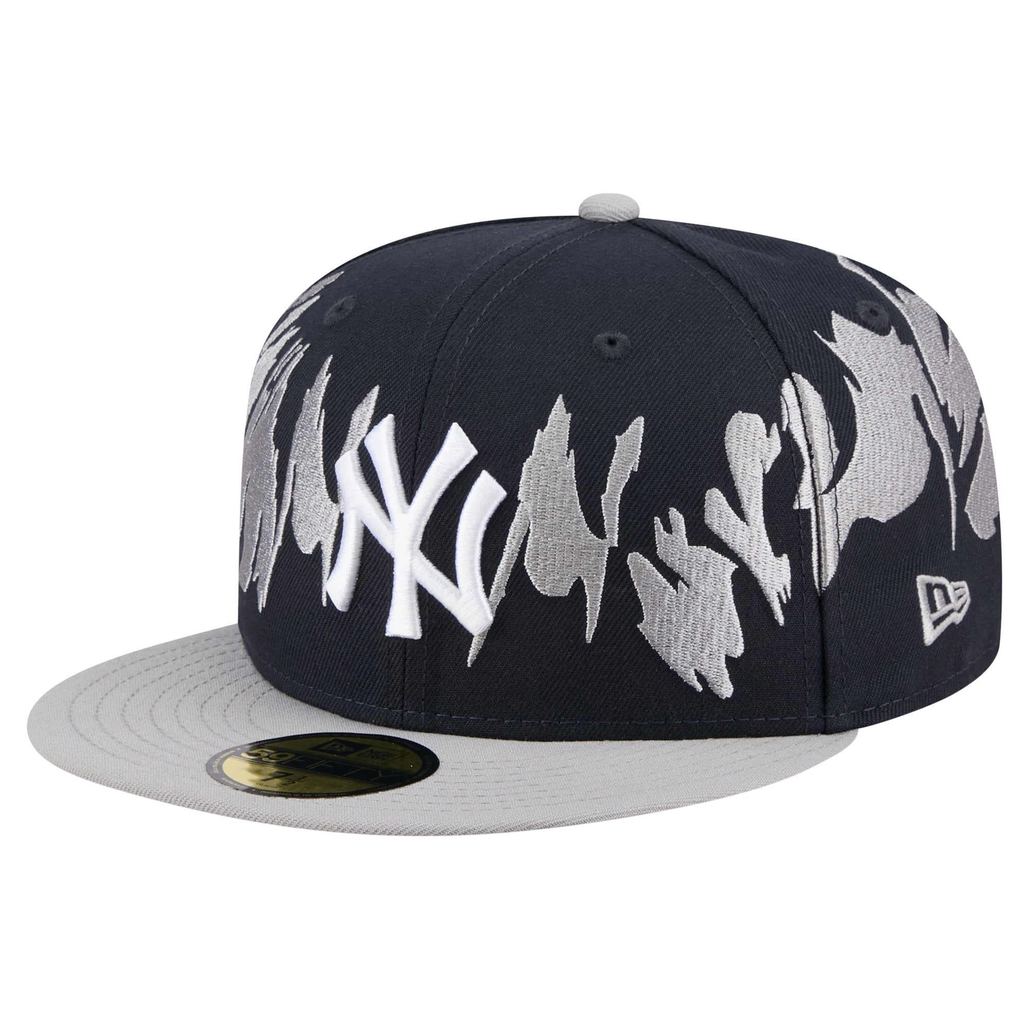 Men's New Era Navy/Gray New York Yankees Retro Pattern 59FIFTY Fitted ...
