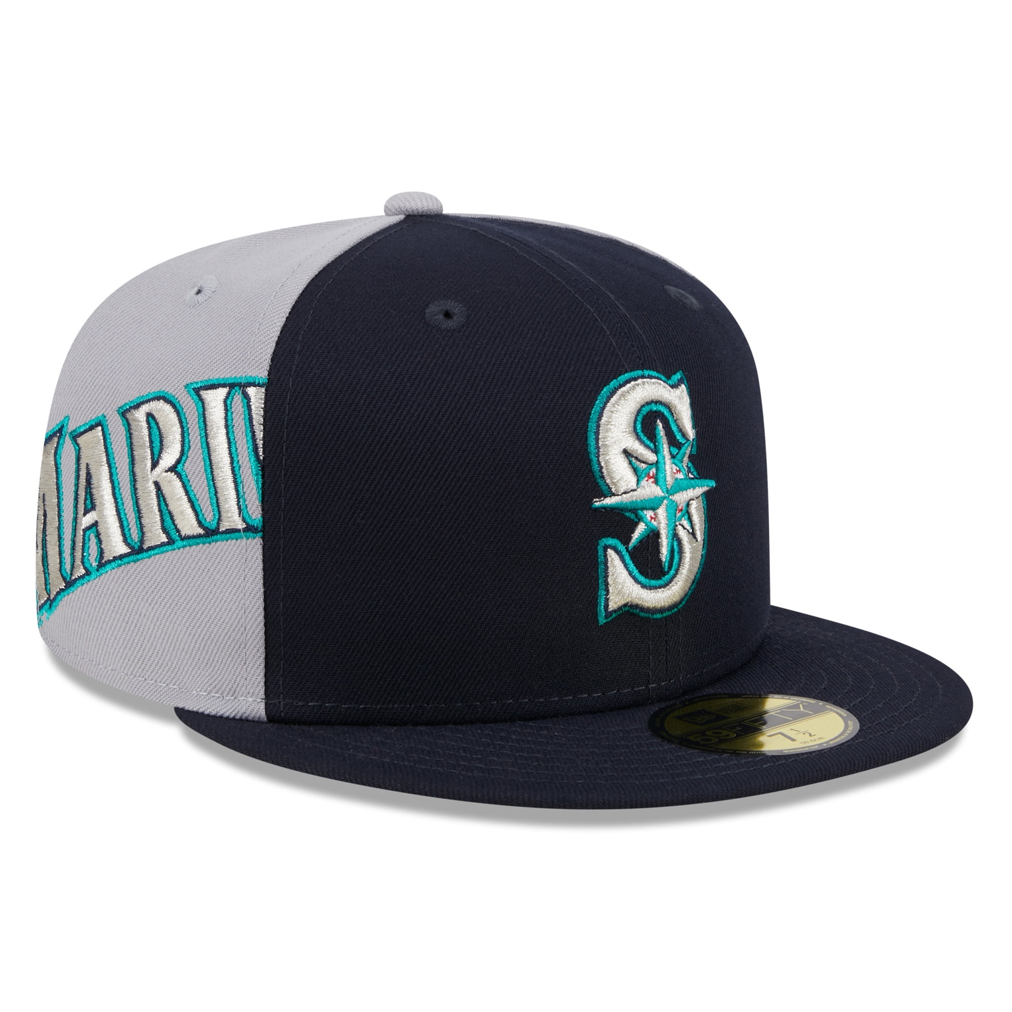 Men's New Era Navy/Gray Seattle Mariners Gameday Sideswipe 59FIFTY ...
