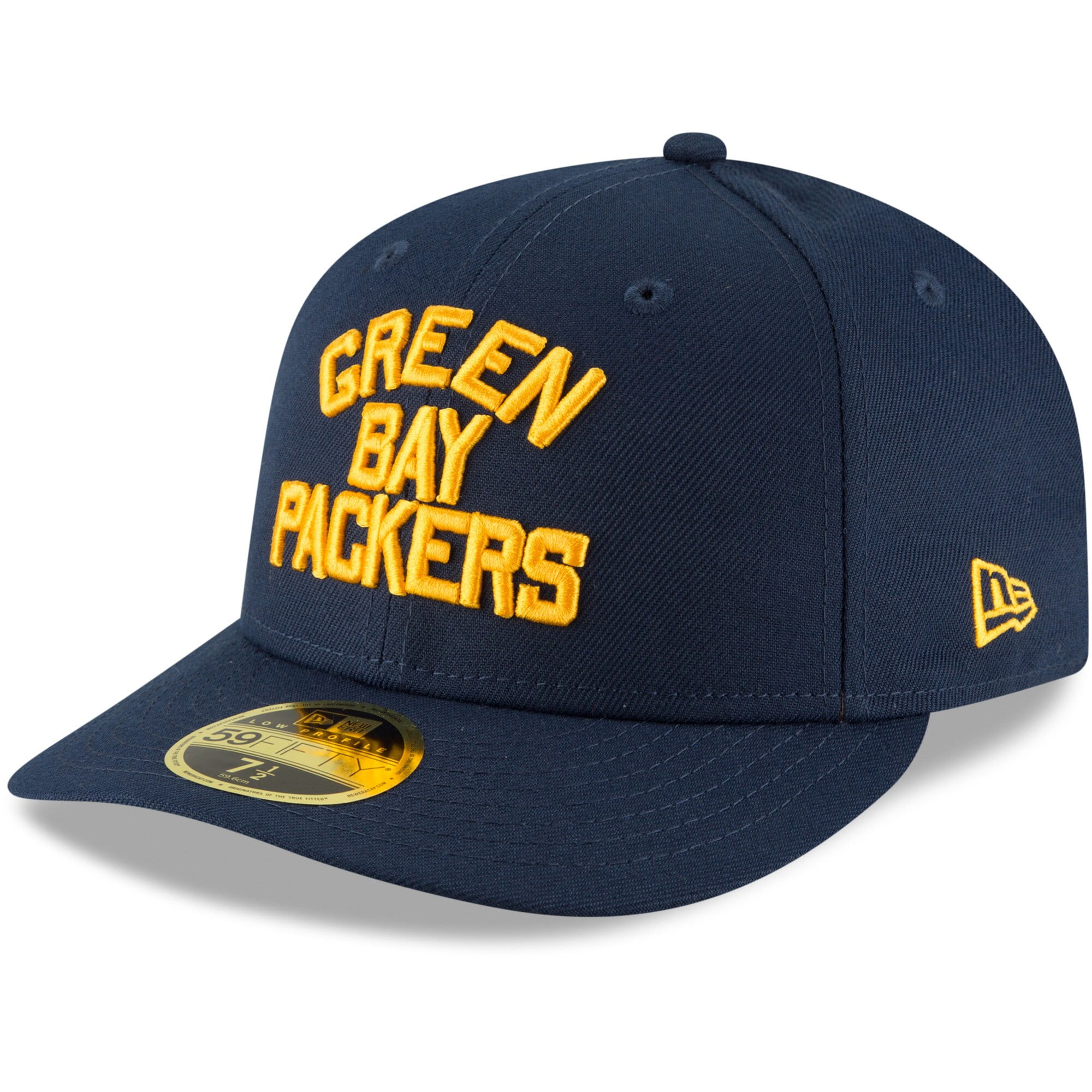 Men's New Era Navy Green Bay Packers Omaha Throwback Low Profile ...