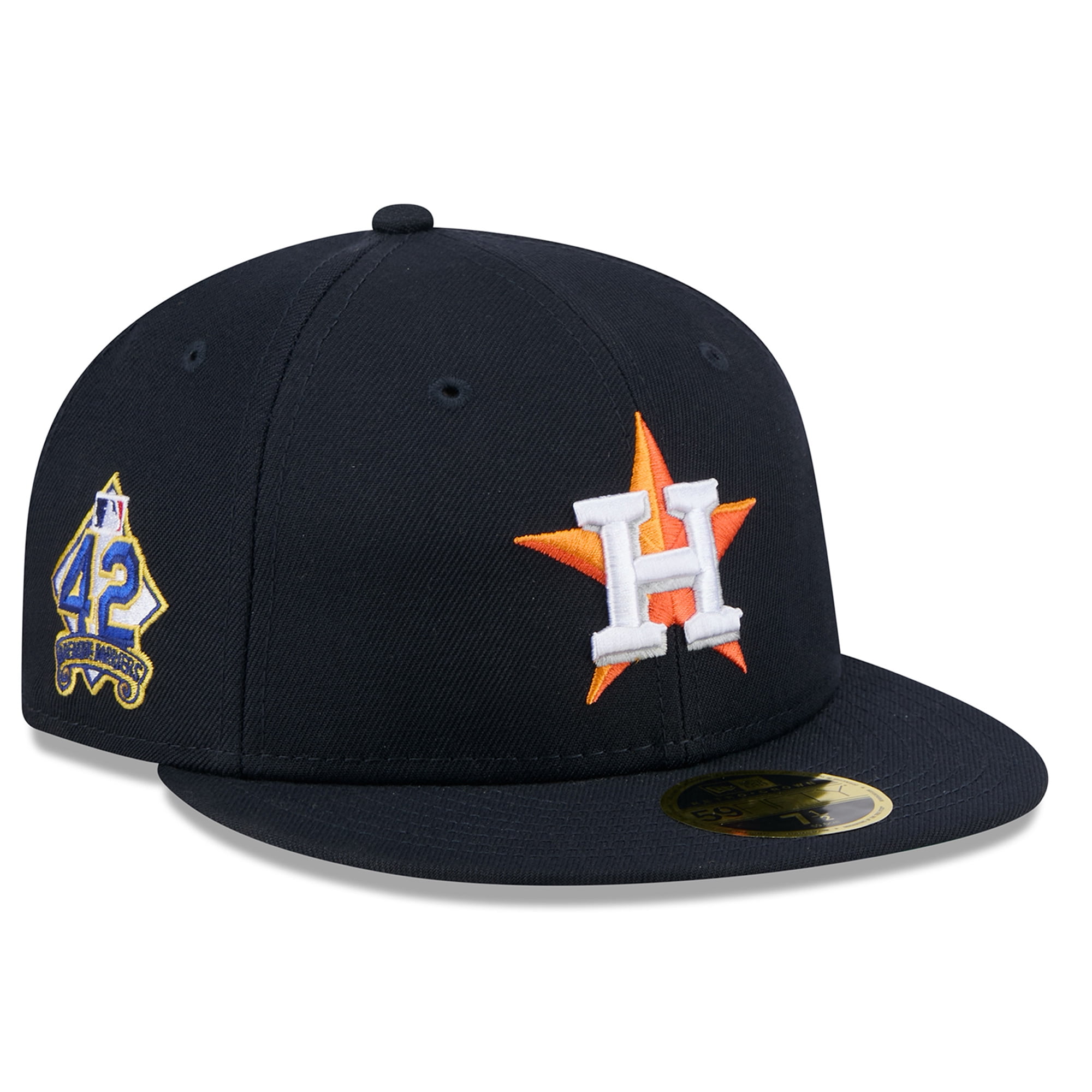 Men's New Era Navy Houston Astros 2025 Jackie Robinson Day Retro Crown ...
