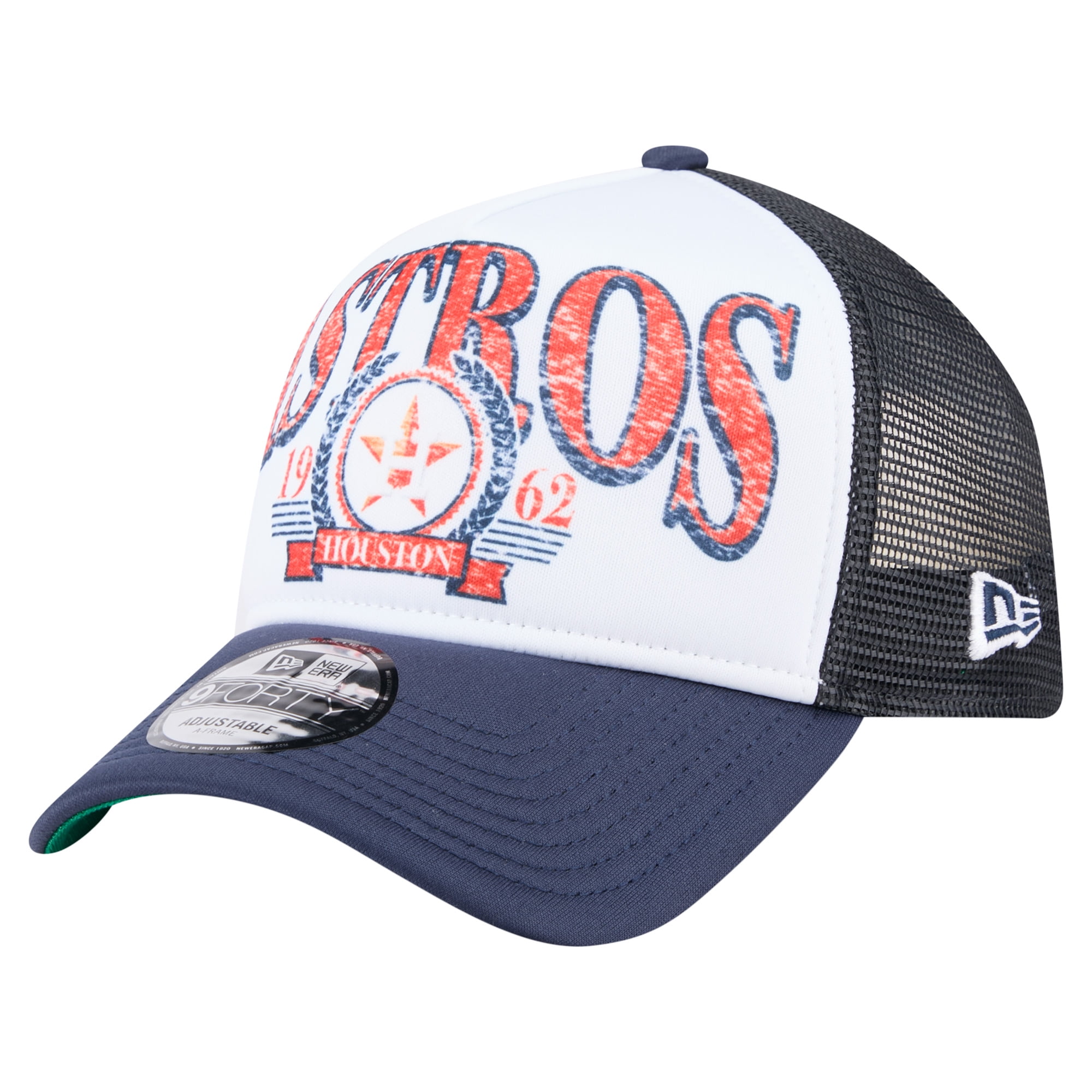 Men's New Era Navy Houston Astros Distressed 9FORTY A-Frame Adjustable ...