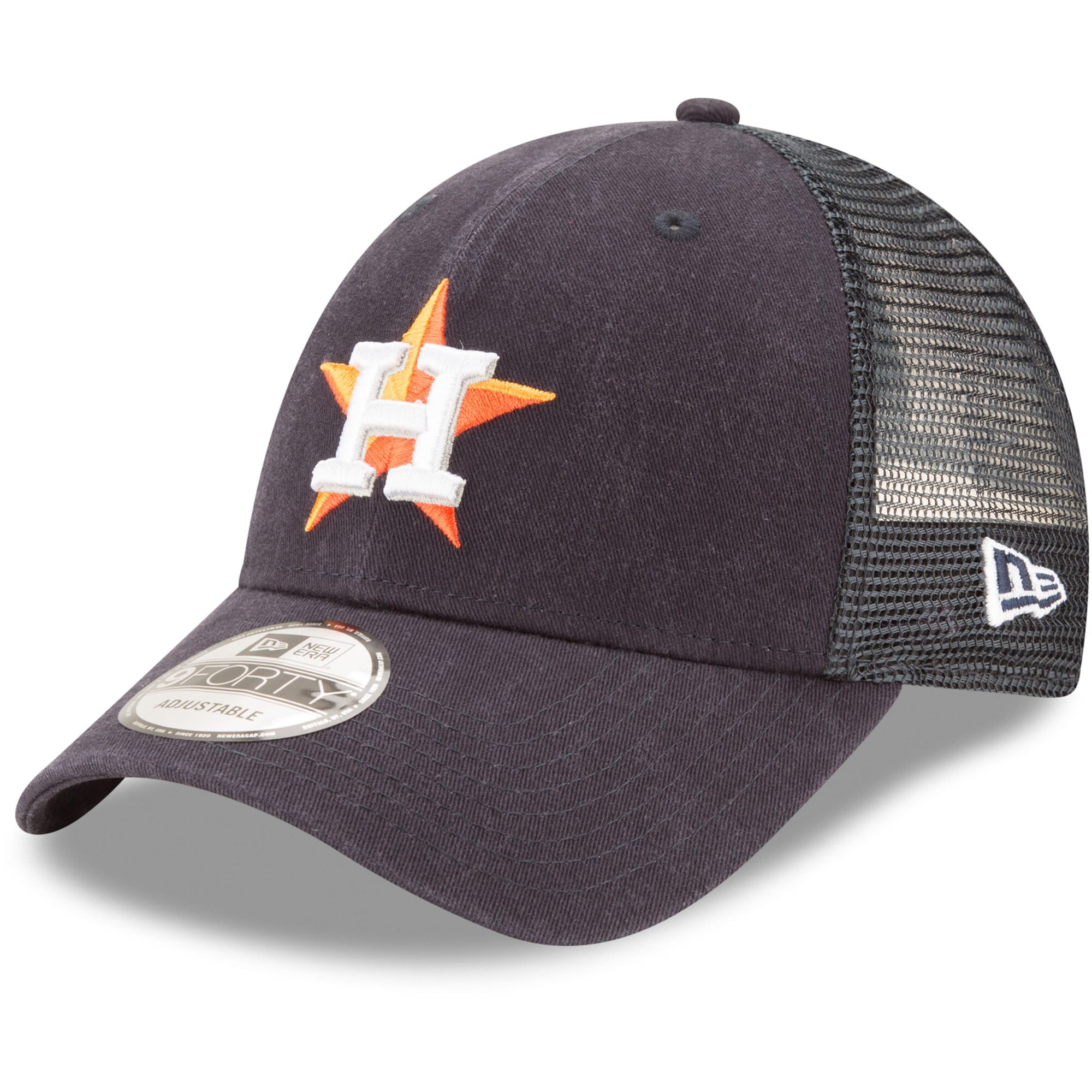 Men's New Era Navy Houston Astros Trucker 9FORTY Adjustable Snapback ...