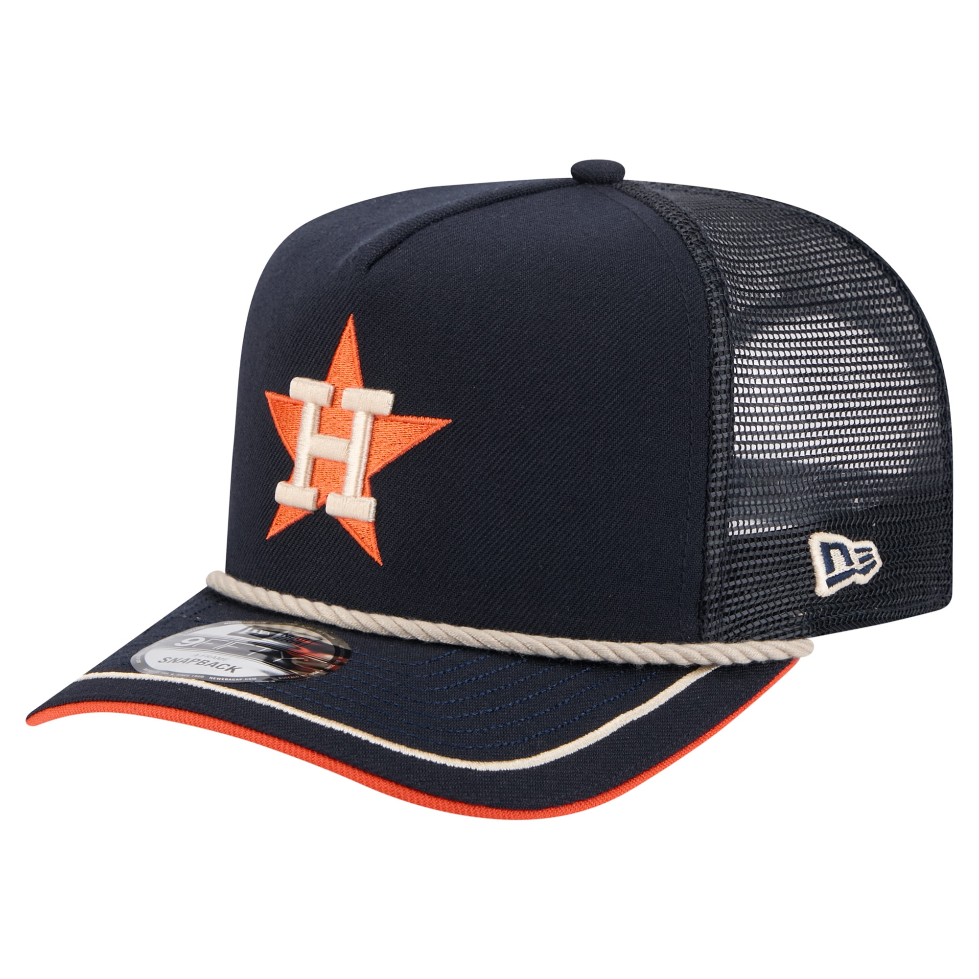Men's New Era Navy Houston Astros Vintage Rope Trucker A-Frame 9FIFTY ...