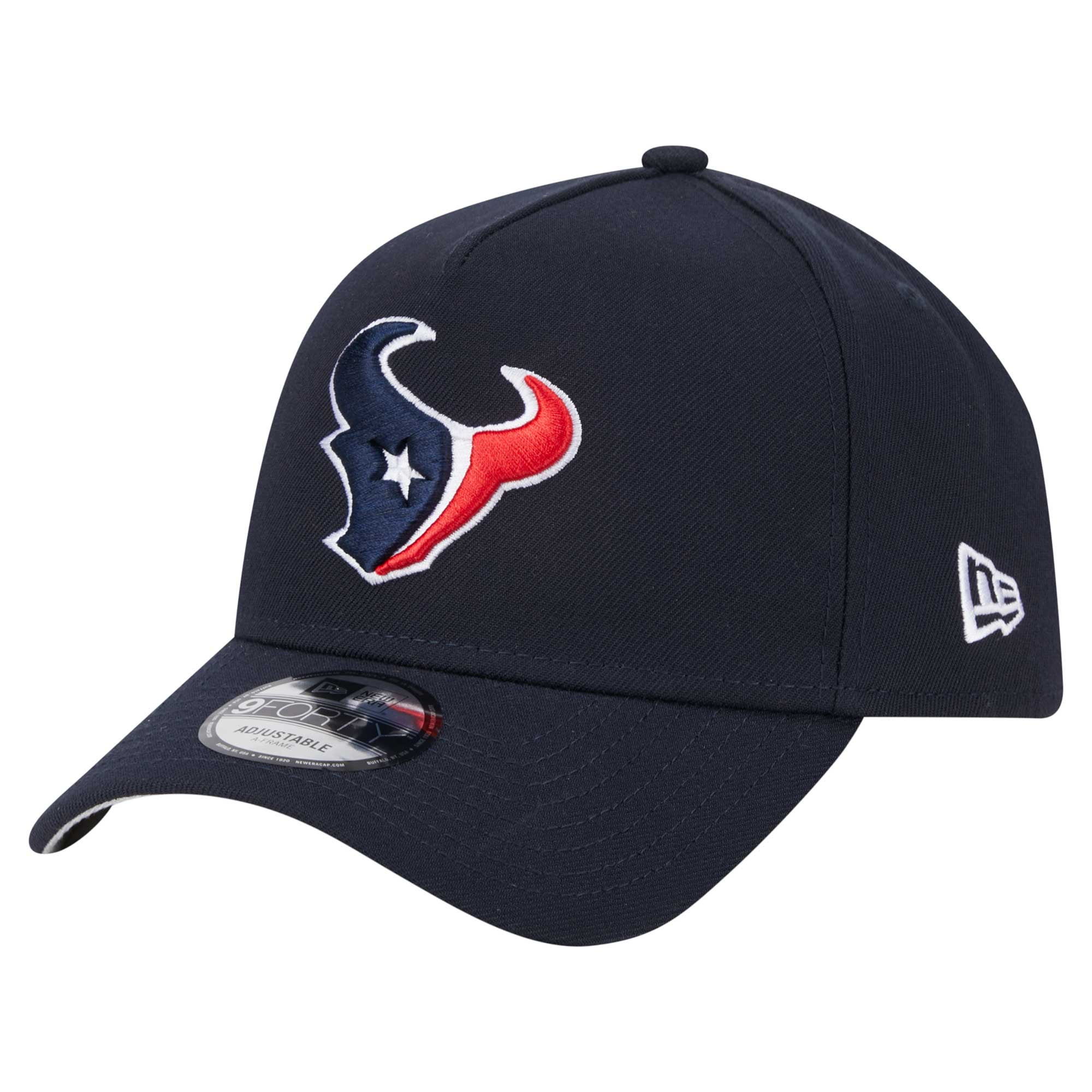 Men's New Era Navy Houston Texans A-Frame 9FORTY Adjustable Hat - Walmart.com
