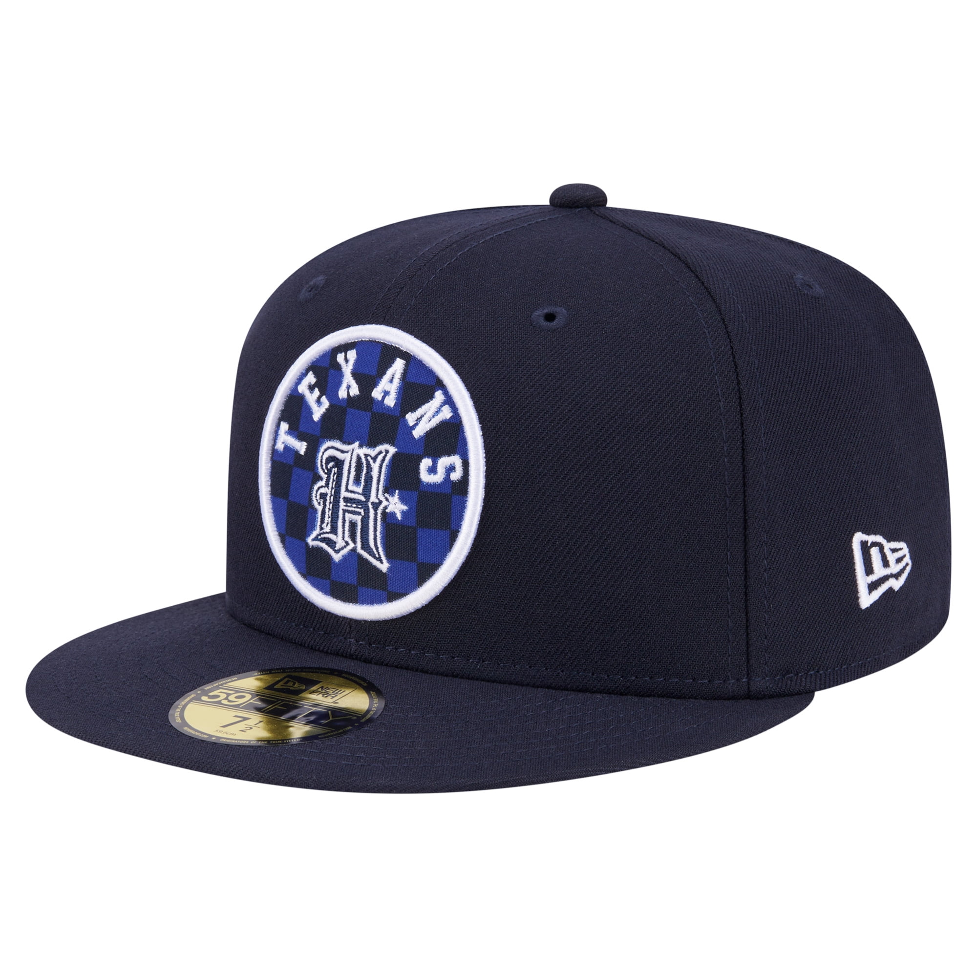Men's New Era Navy Houston Texans Checkered 59FIFTY Fitted Hat ...