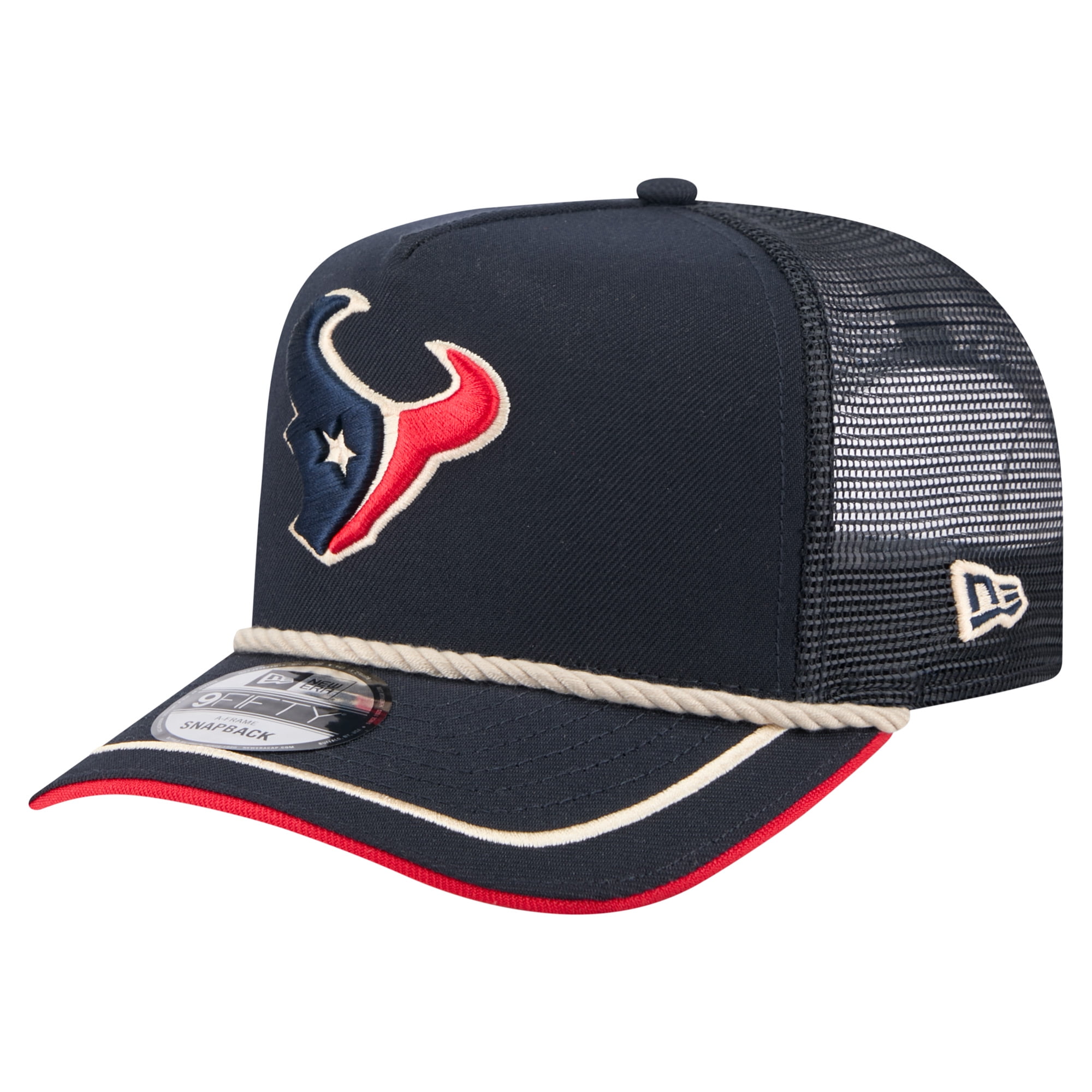 Men's New Era Navy Houston Texans Vintage Team Rope A-Frame Trucker ...