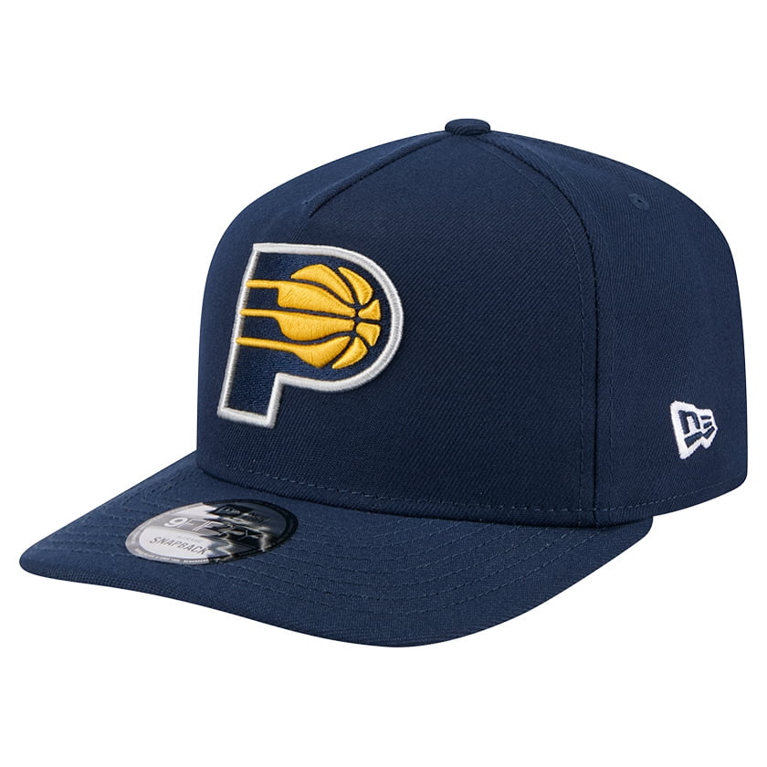 Men's New Era Navy Indiana Pacers Core Logo A-Frame 9FIFTY Snapback Hat ...
