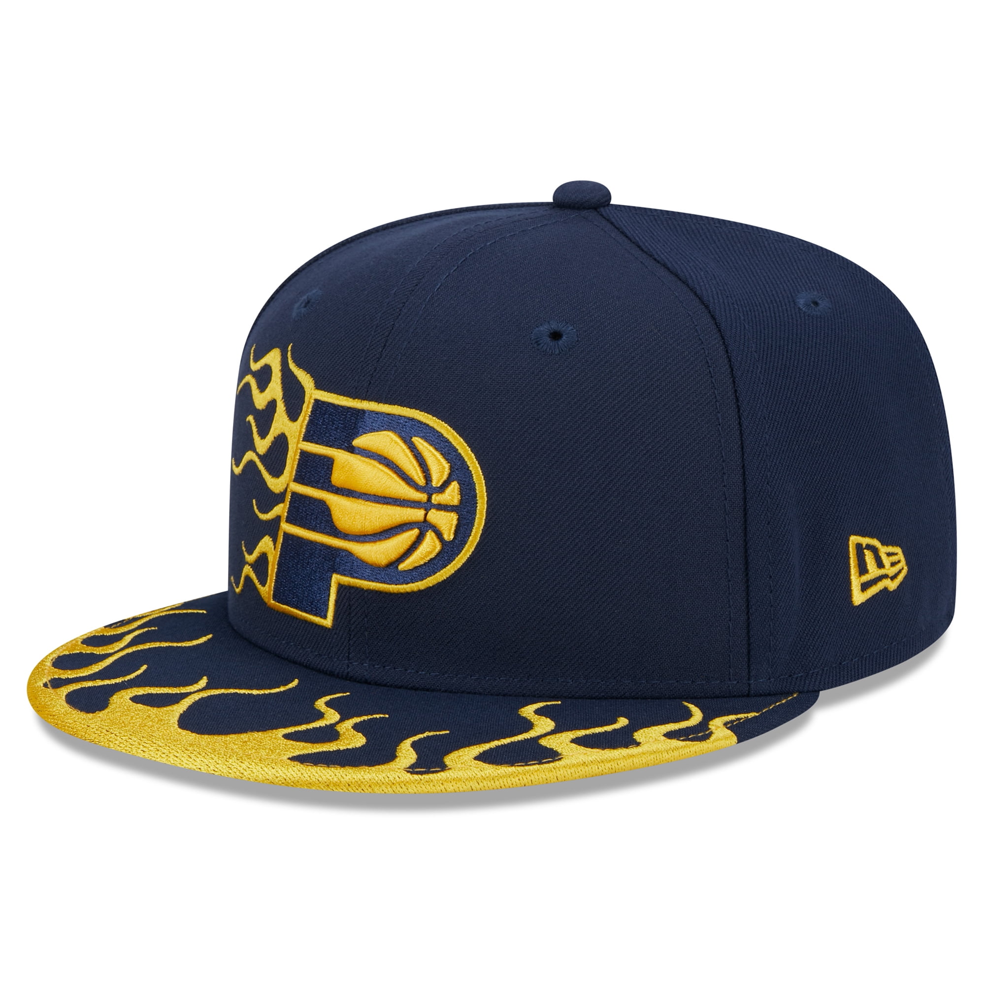 Men's New Era Navy Indiana Pacers Rally Drive Flames 9FIFTY Snapback ...