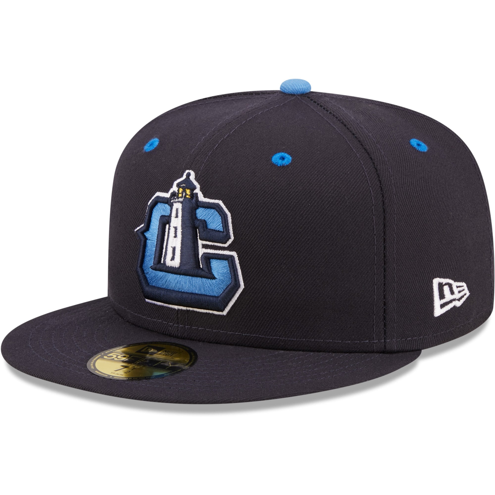 Men's New Era Navy Lake County Captains Authentic Collection 59FIFTY ...