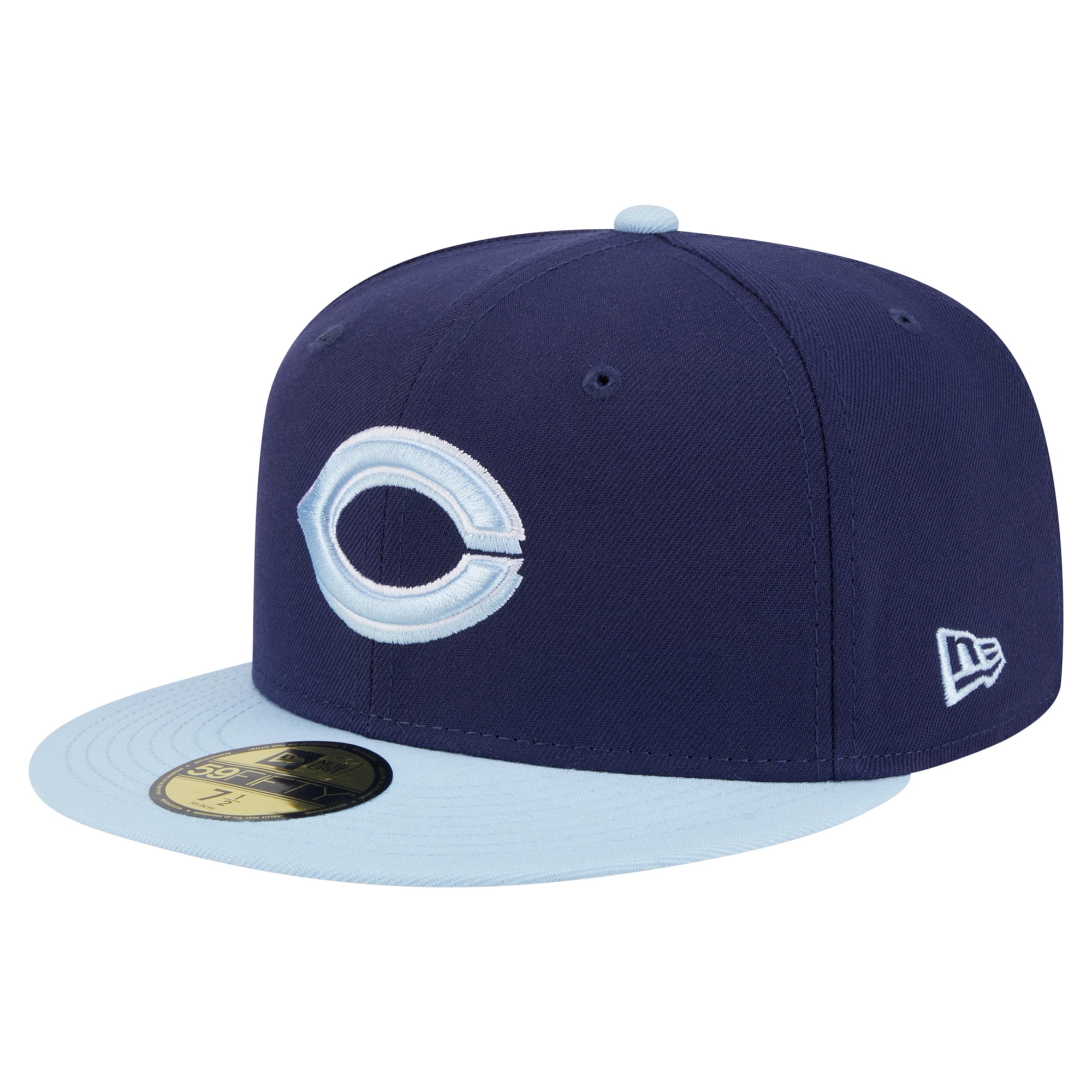 Men's New Era Navy/Light Blue Cincinnati Reds Color Pack 2-Tone 59FIFTY ...