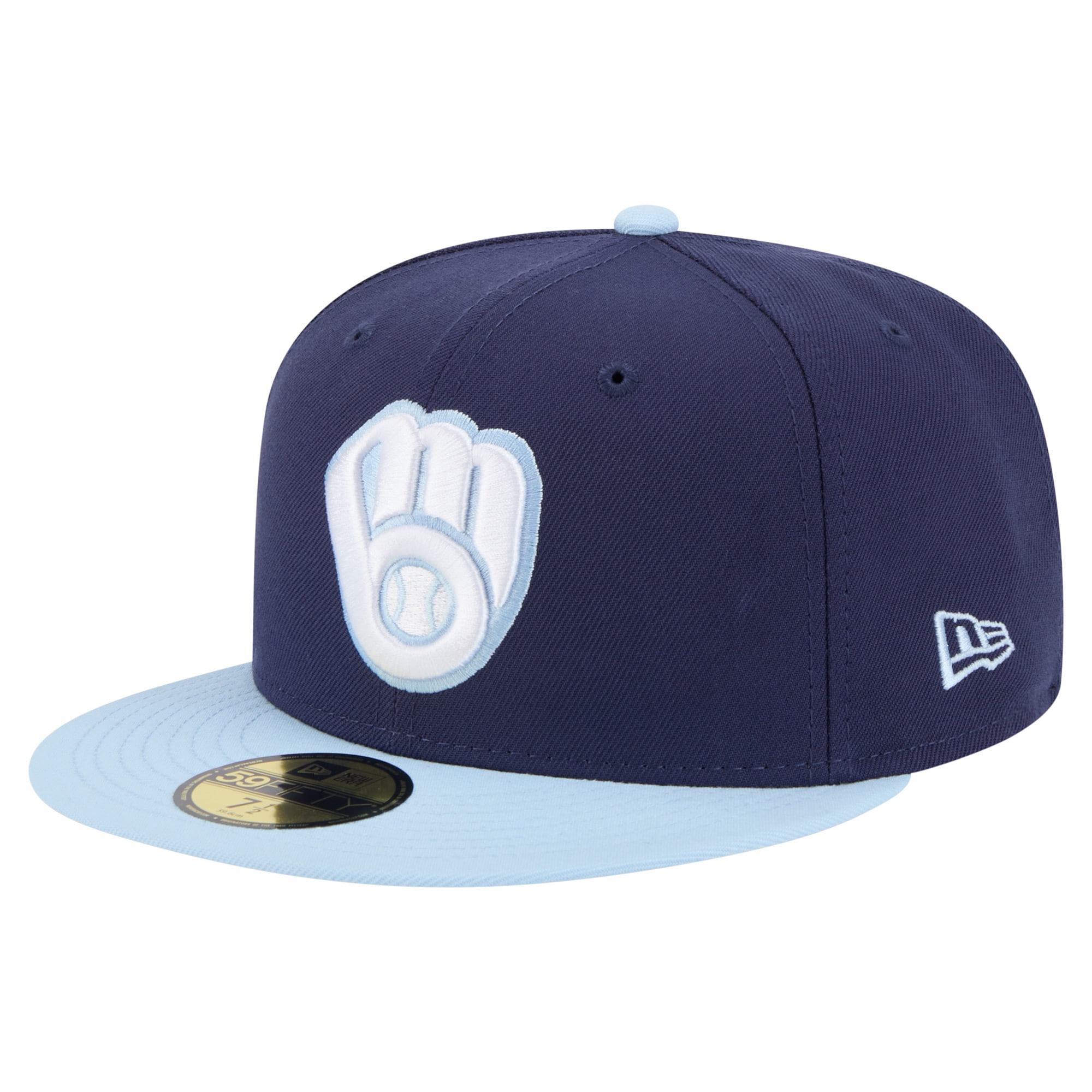 Men's New Era Navy/Light Blue Milwaukee Brewers Color Pack 2-Tone ...