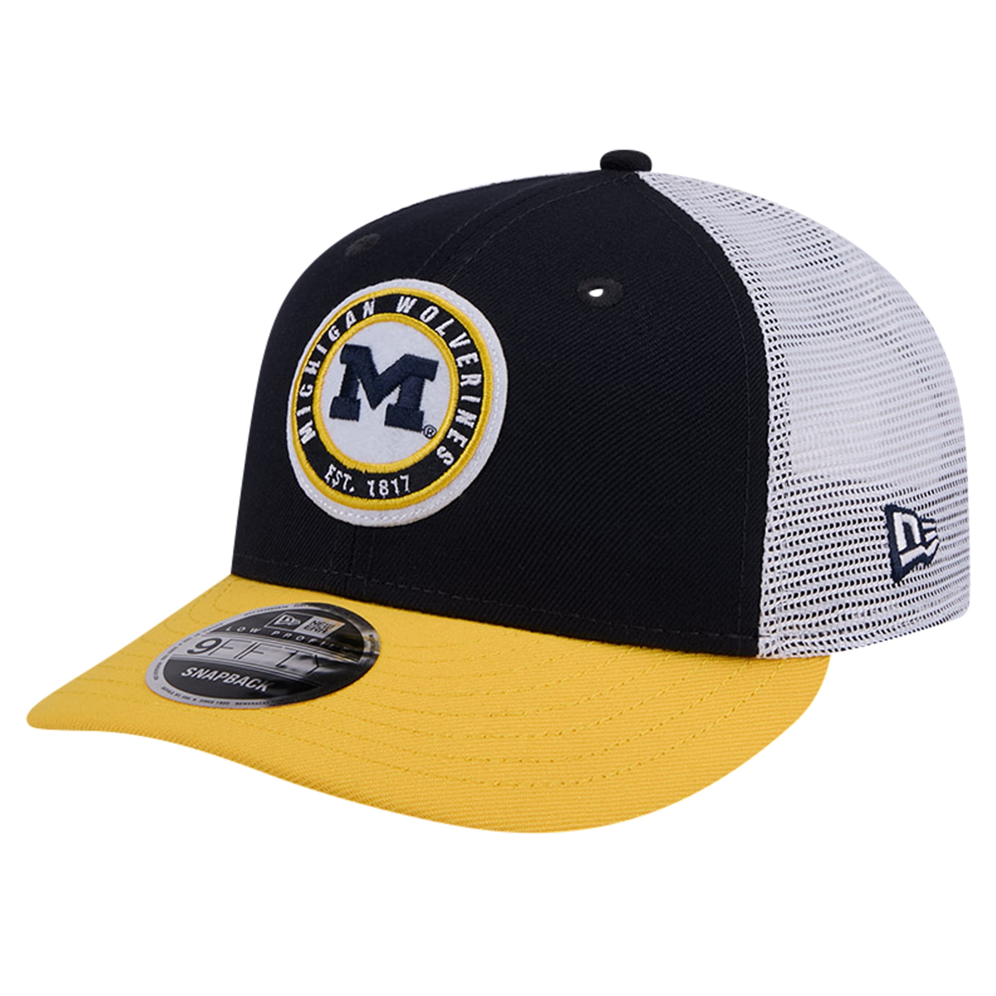 Men's New Era Navy Michigan Wolverines Throwback Circle Patch 9FIFTY ...