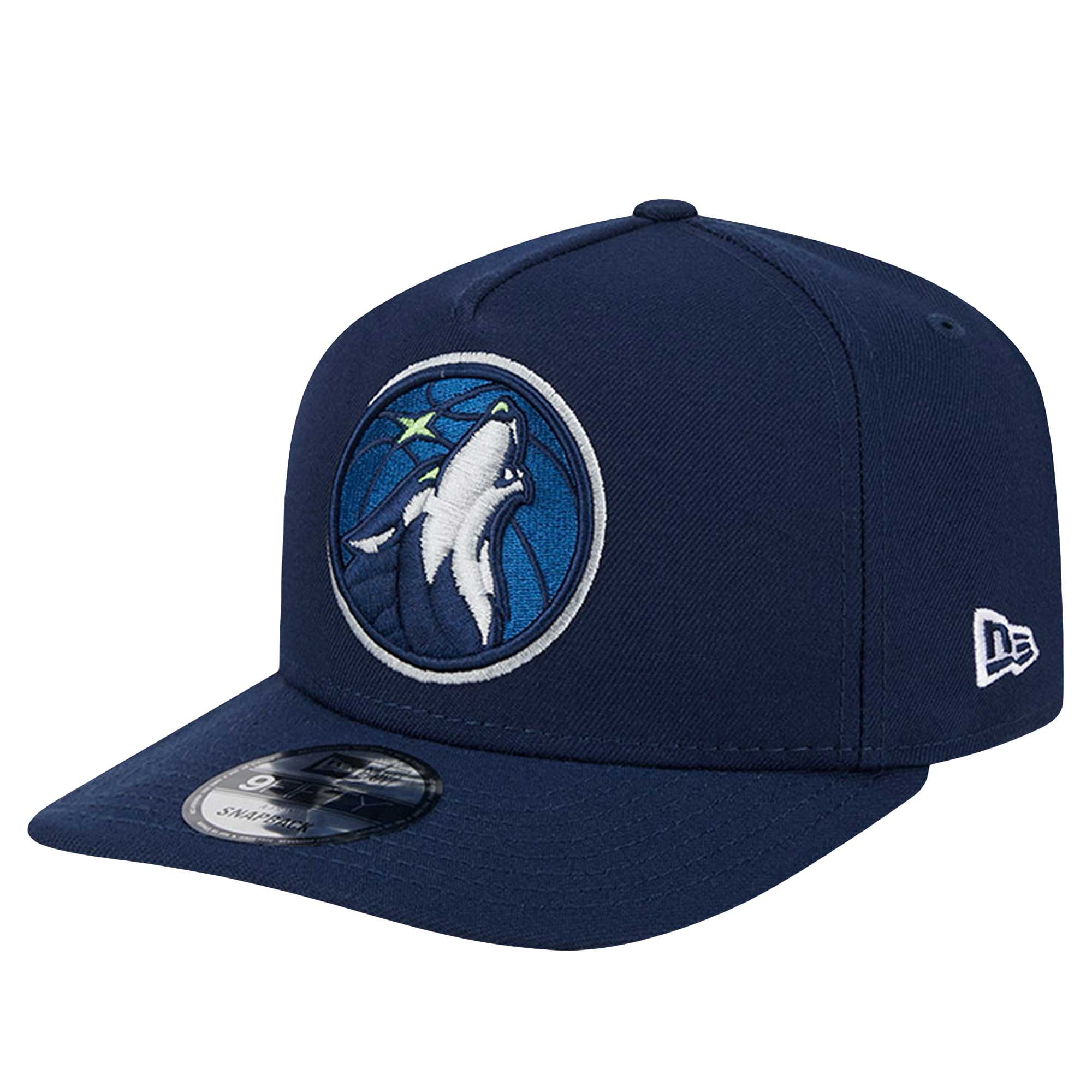 Men's New Era Navy Minnesota Timberwolves Logo A-Frame 9FIFTY Snapback ...