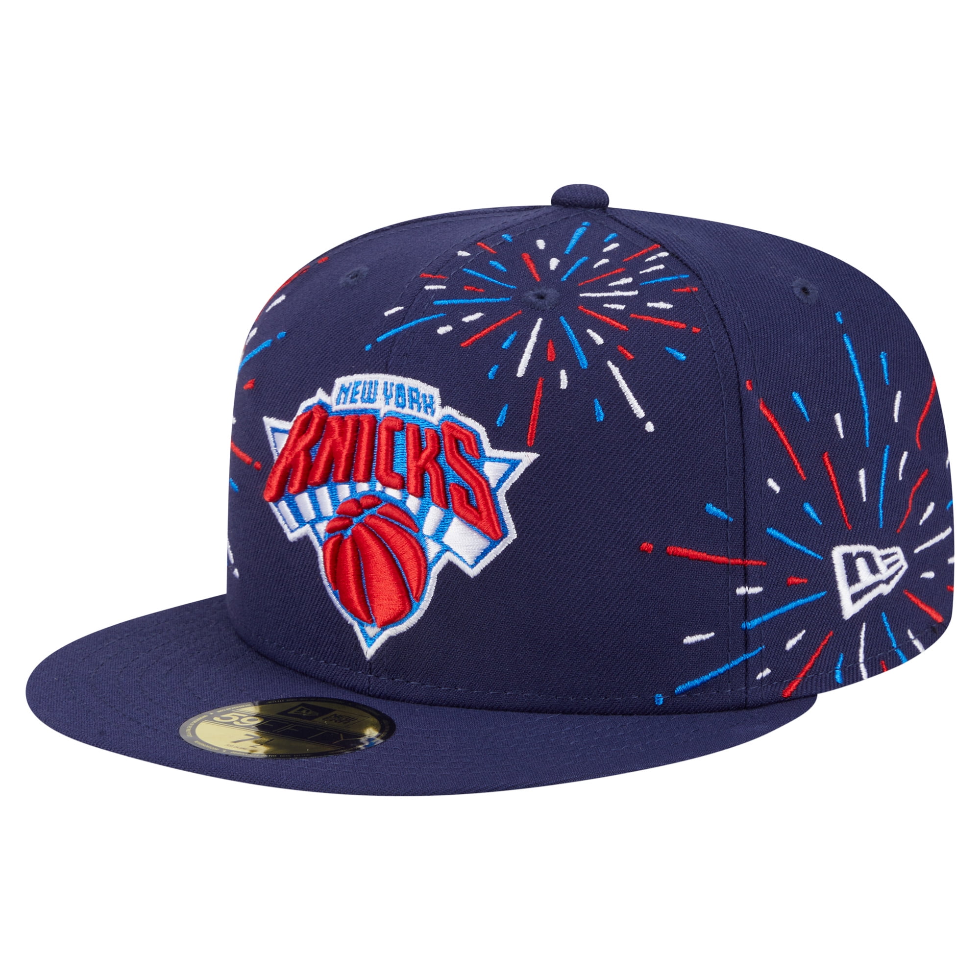 Men's-New Era Navy New York Knicks Americana Fireworks 59FIFTY Fitted ...