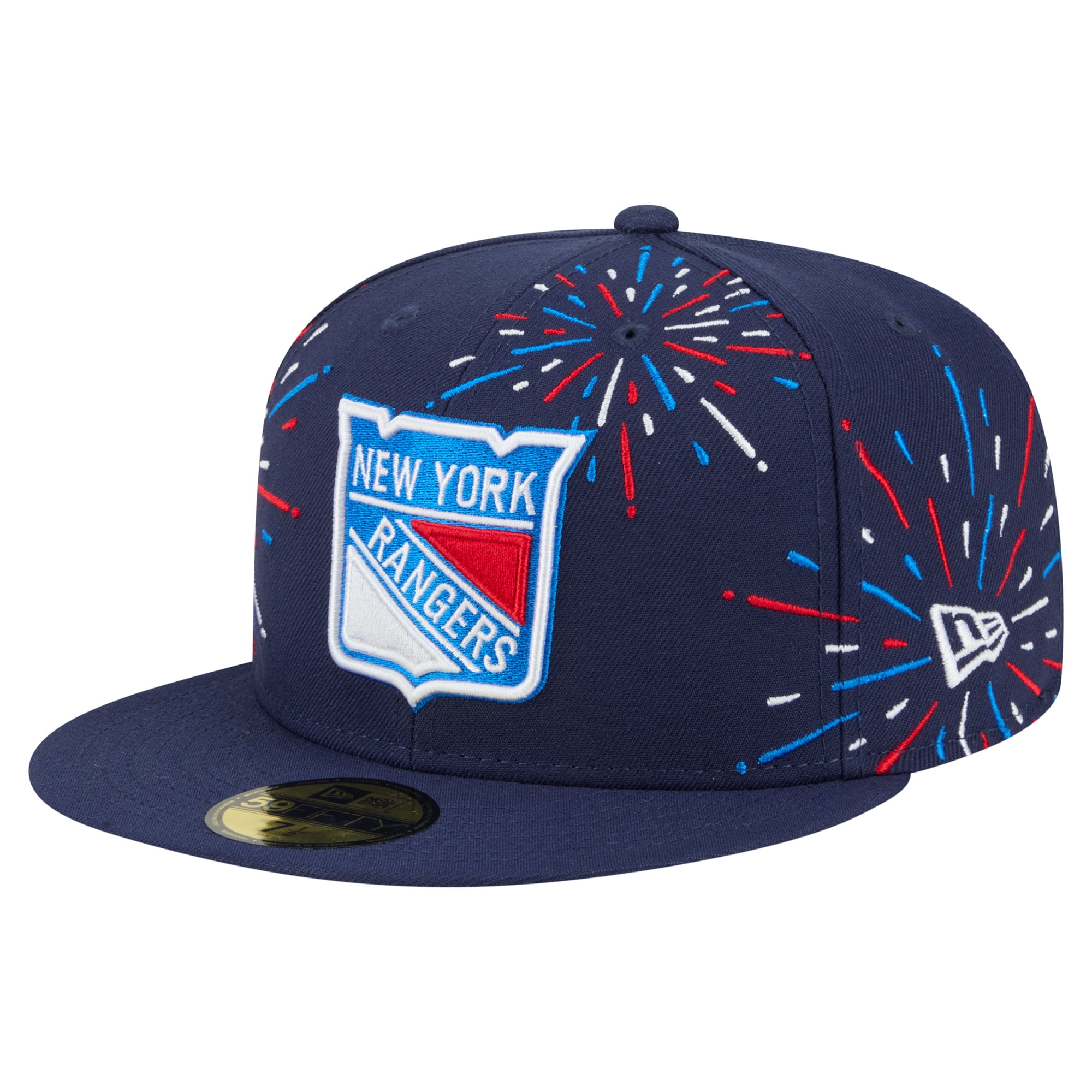 Men's-New Era Navy New York Rangers Americana Fireworks 59FIFTY Fitted ...