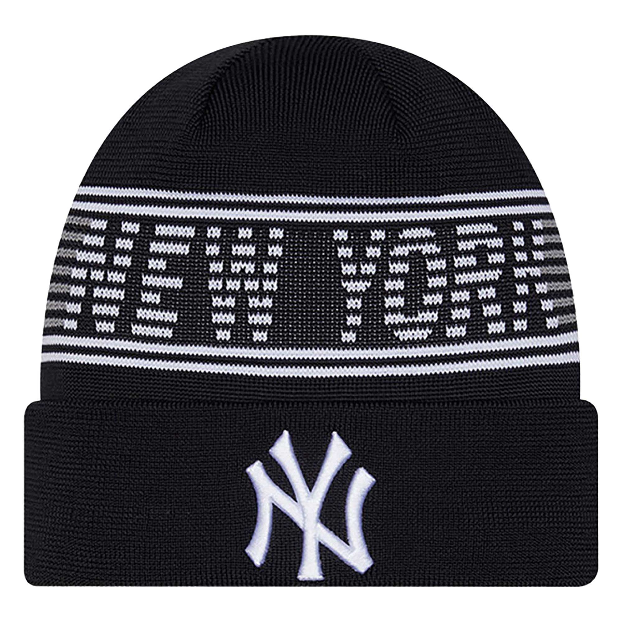 Men's New Era Navy New York Yankees Authentic Collection Cuffed Knit ...