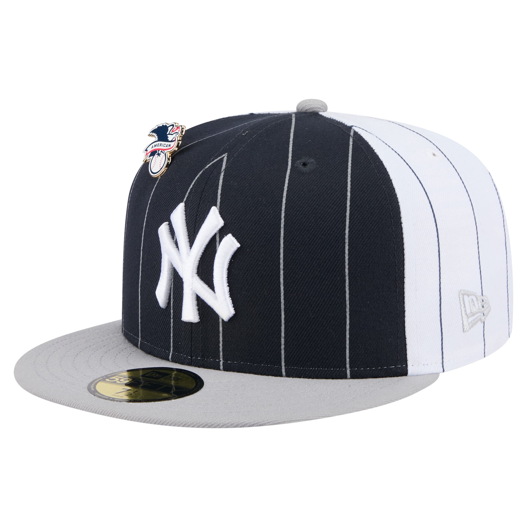 Men's-New Era Navy New York Yankees Pinstripe 59FIFTY Fitted Hat ...