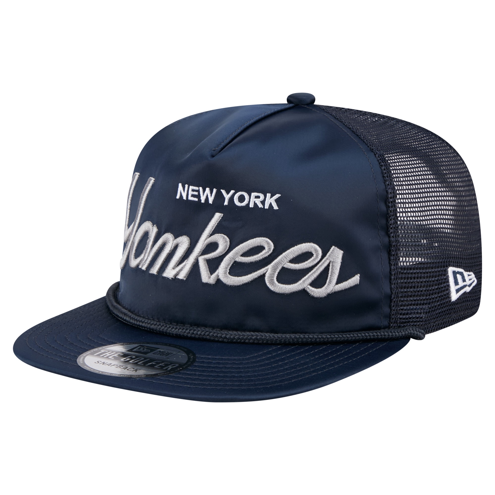 Men's New Era Navy New York Yankees Retro Satin Script Golfer ...