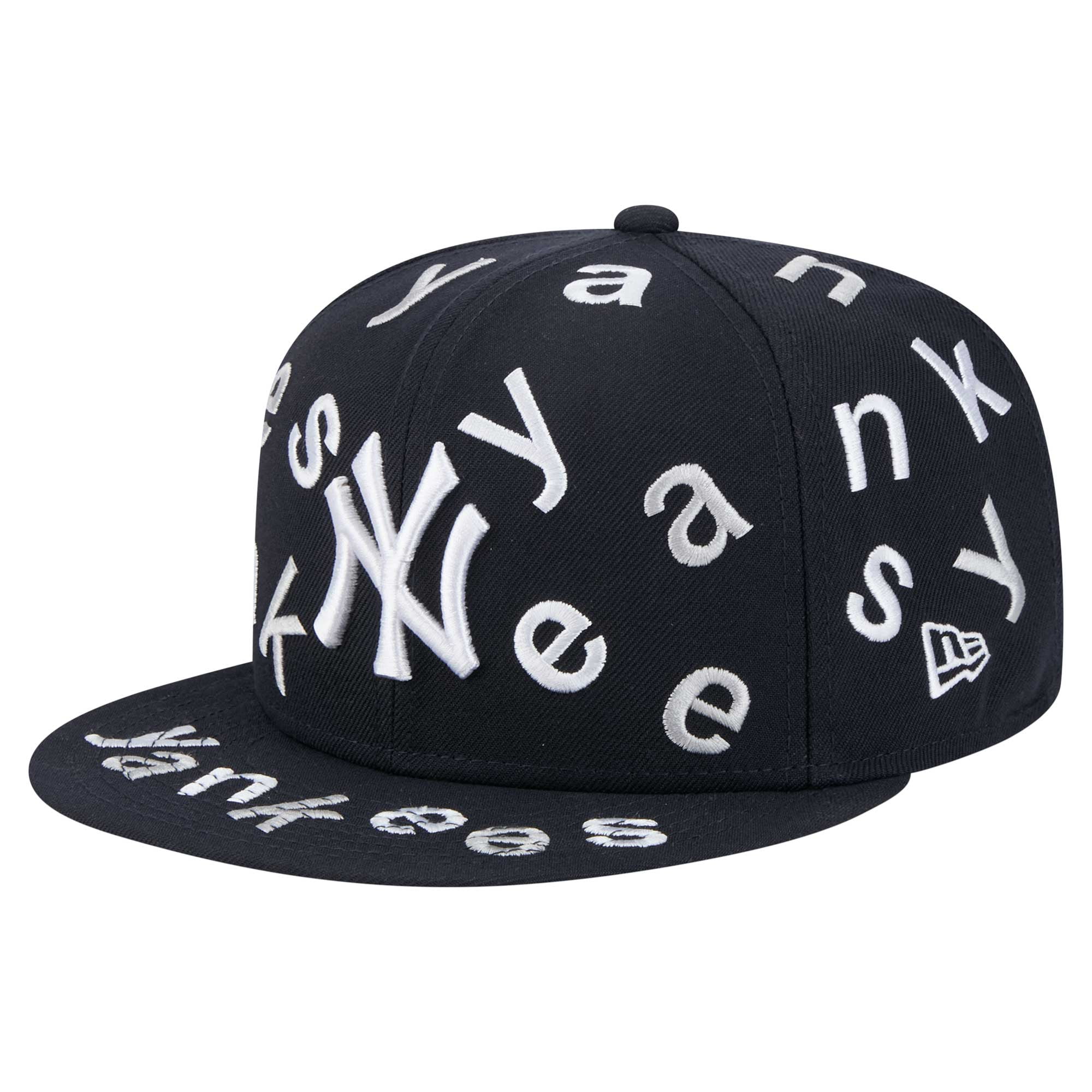 Men's New Era Navy New York Yankees Team Confetti 59FIFTY Fitted Hat ...