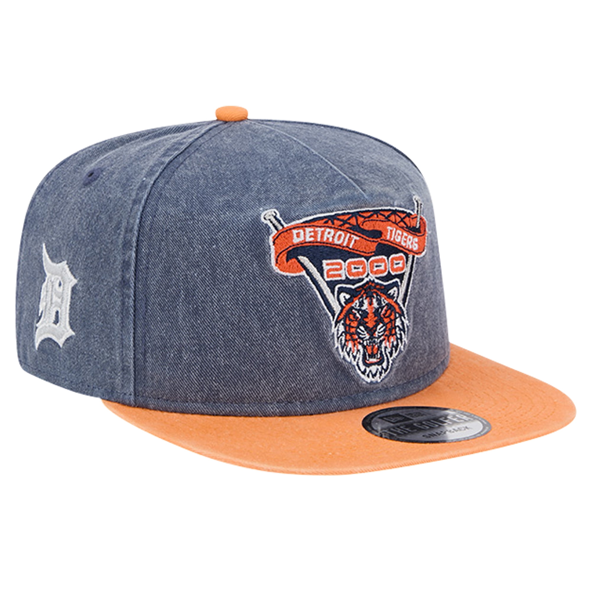 Men's New Era Navy/Orange Detroit Tigers 2000 Pigment Dye Golfer ...